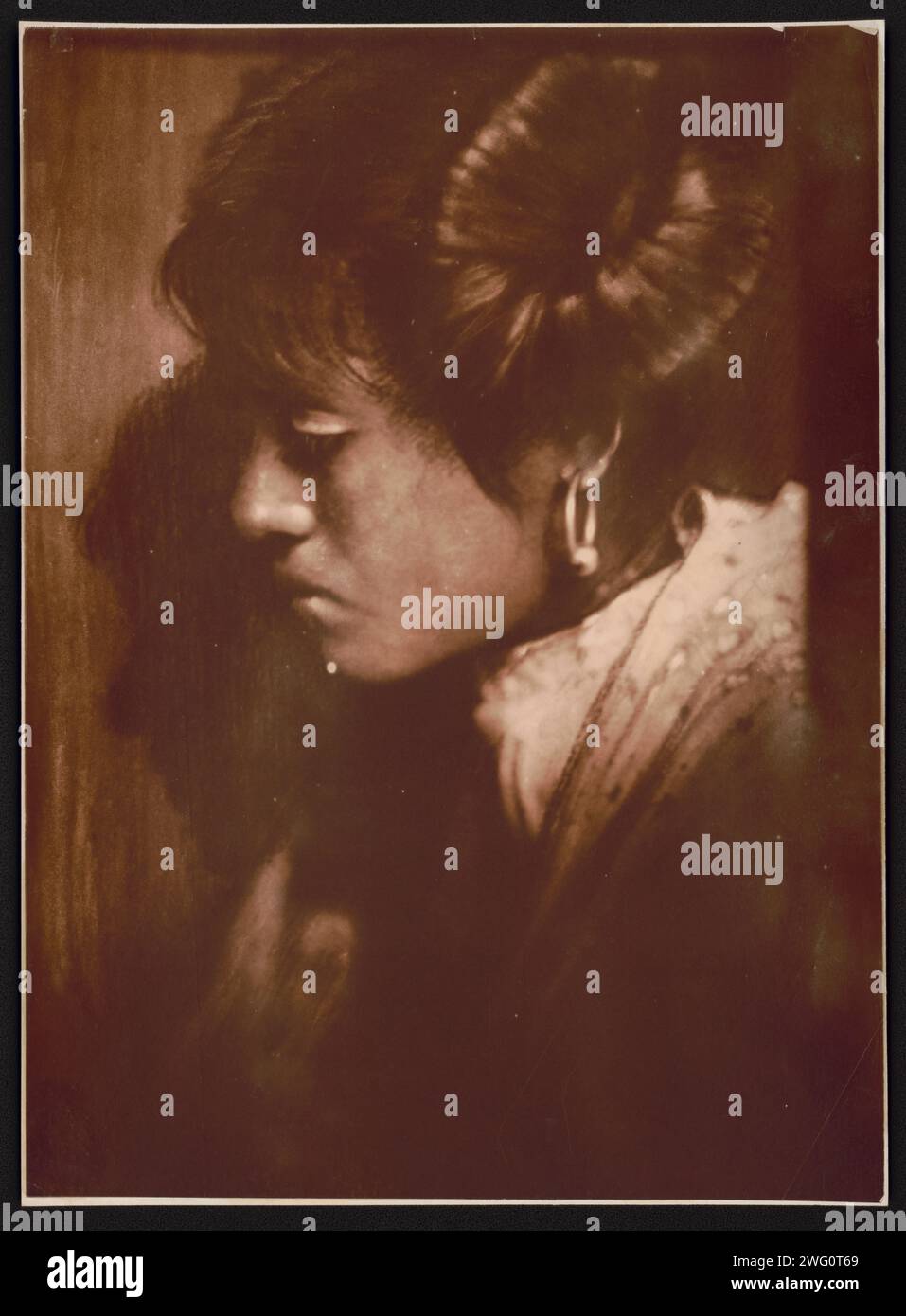 The Hopi maiden, c1905. Head-and-shoulders portrait of a Hopi woman ...