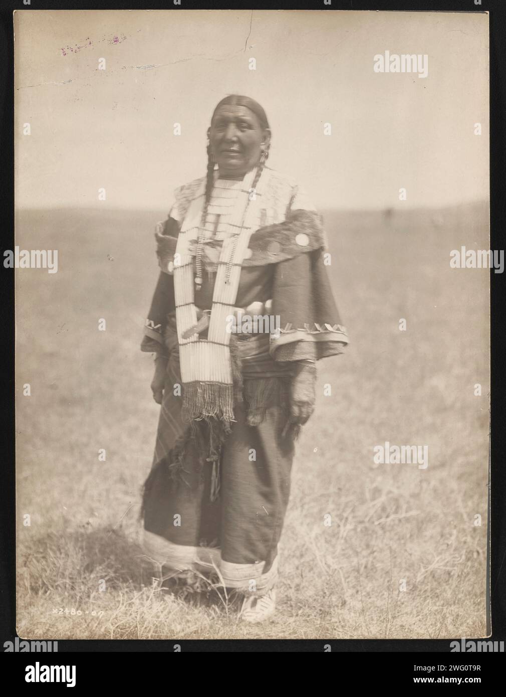 Spotted Eagle's wife, 1907. Photograph shows full-length portrait of ...