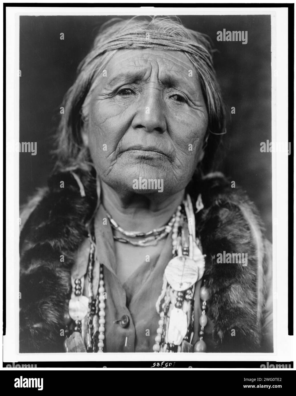 Hupa woman, c1923. Hupa woman, head-and-shoulders portrait, facing ...