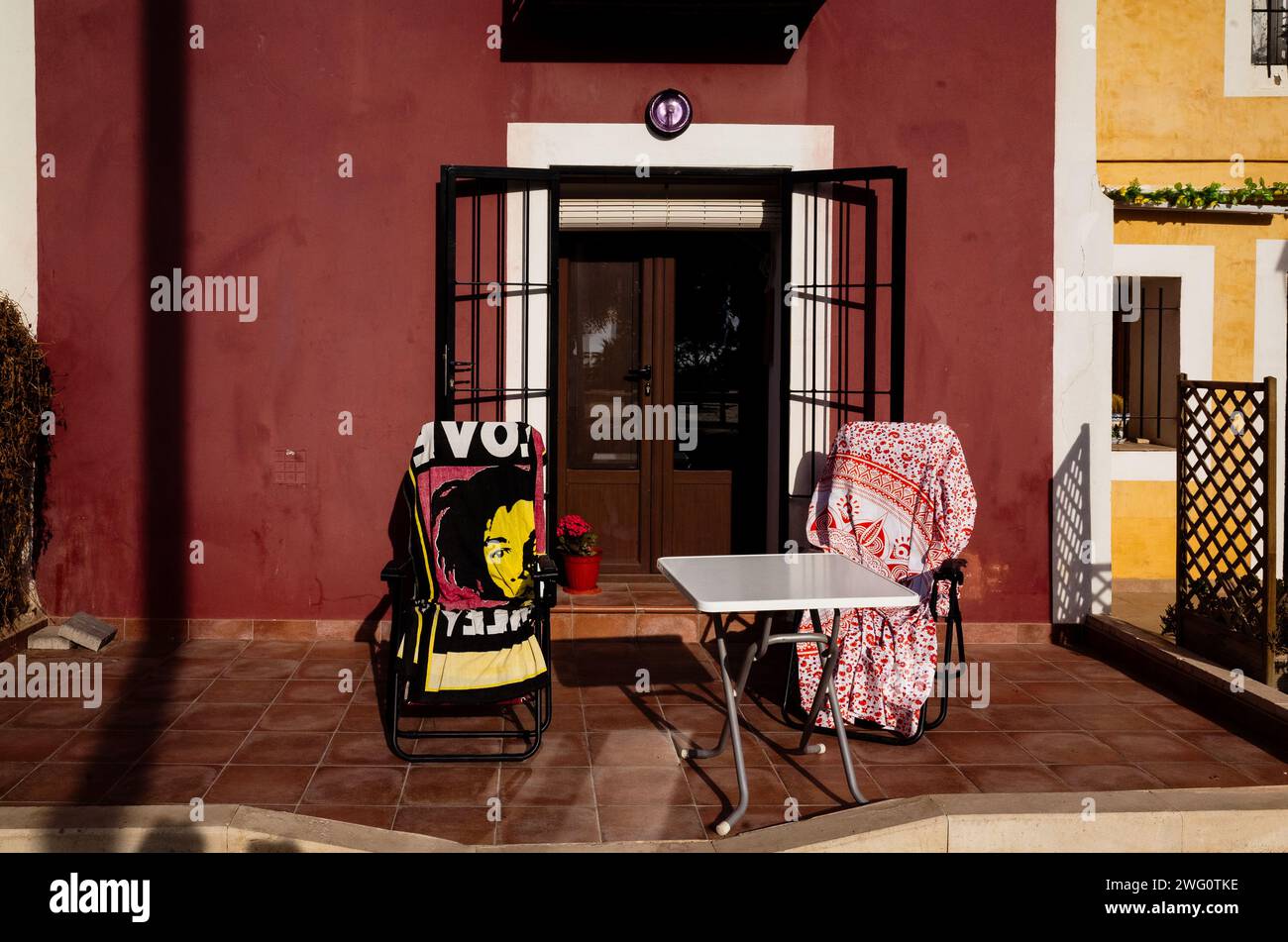 Colorful houses in Spain Stock Photo - Alamy