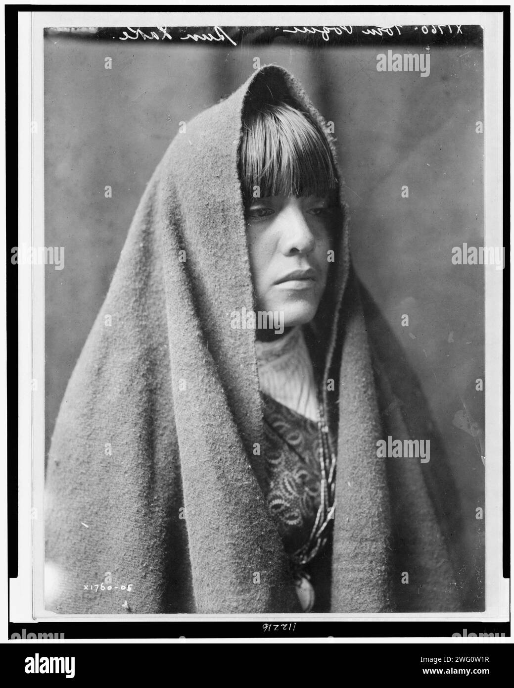 Tom Poqui, c1905. Head-and-shoulders portrait of Tewa woman Stock Photo ...