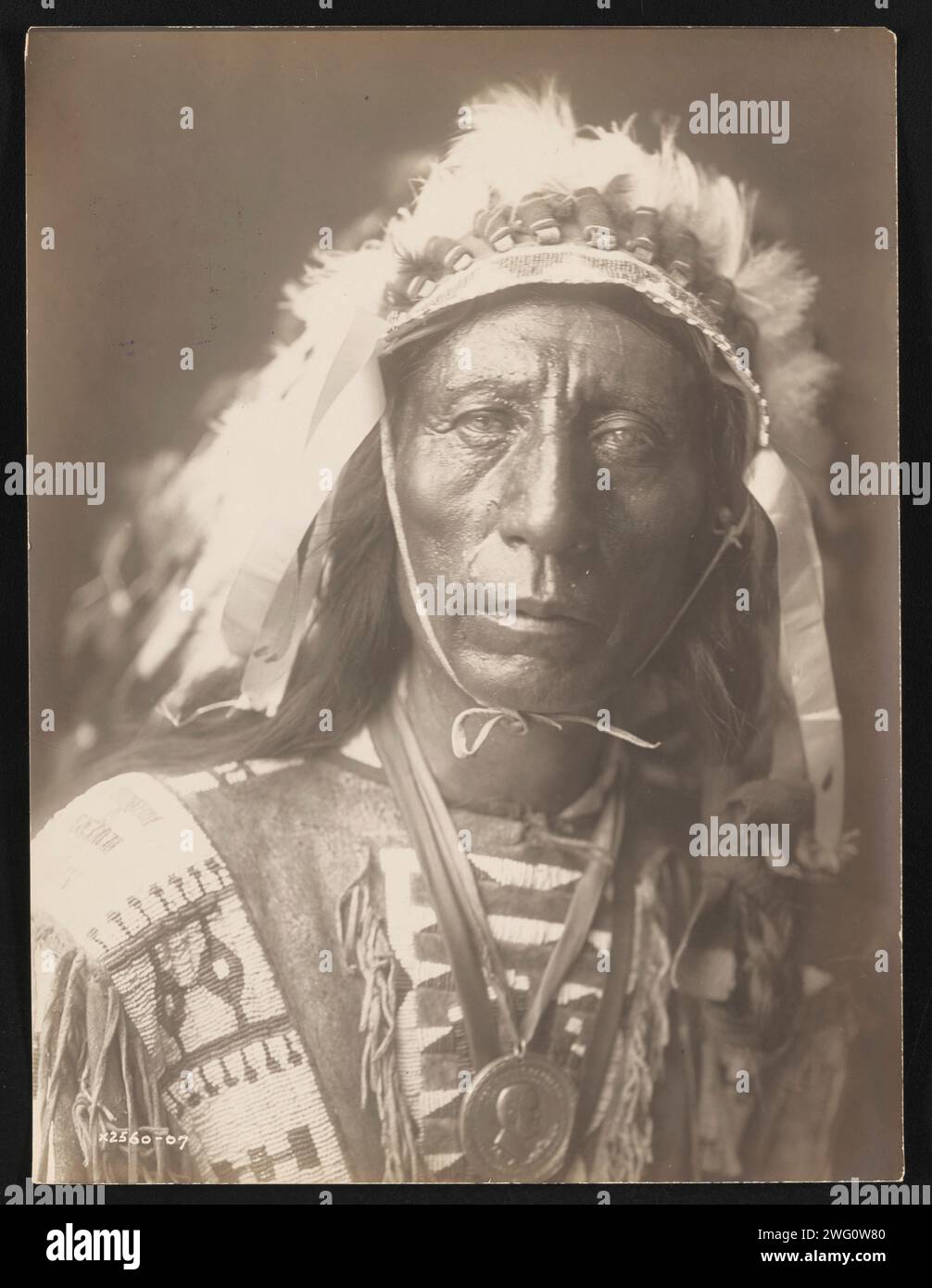 Jack Red Cloud, 1907. Photograph shows head-and-shoulders portrait of ...