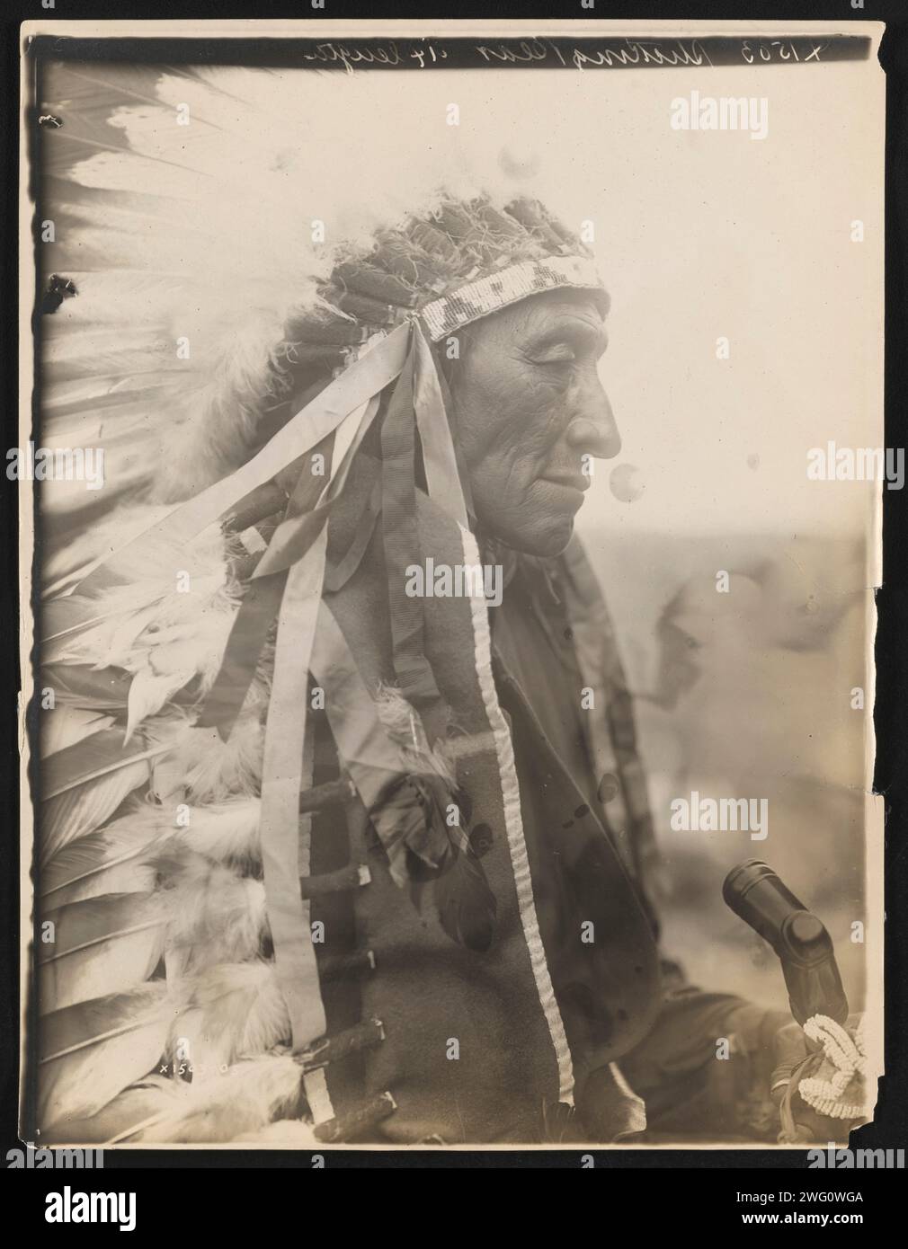 Stinking Bear, 1905. Photograph shows Stinking Bear, wearing full chief ...