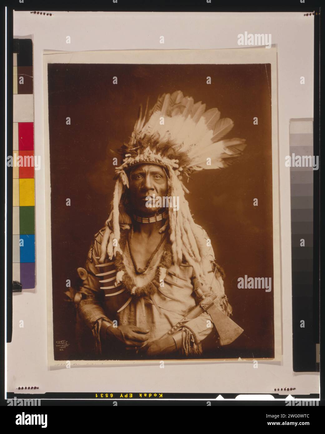 Weasel Tail-Piegan, c1900. Weasel Tail, half-length portrait, facing ...