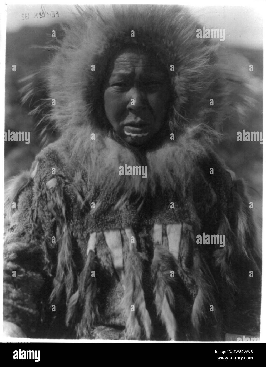 Nunivak Island, Alaska: Baninaguh, c1929. Eskimo, half-length Stock ...
