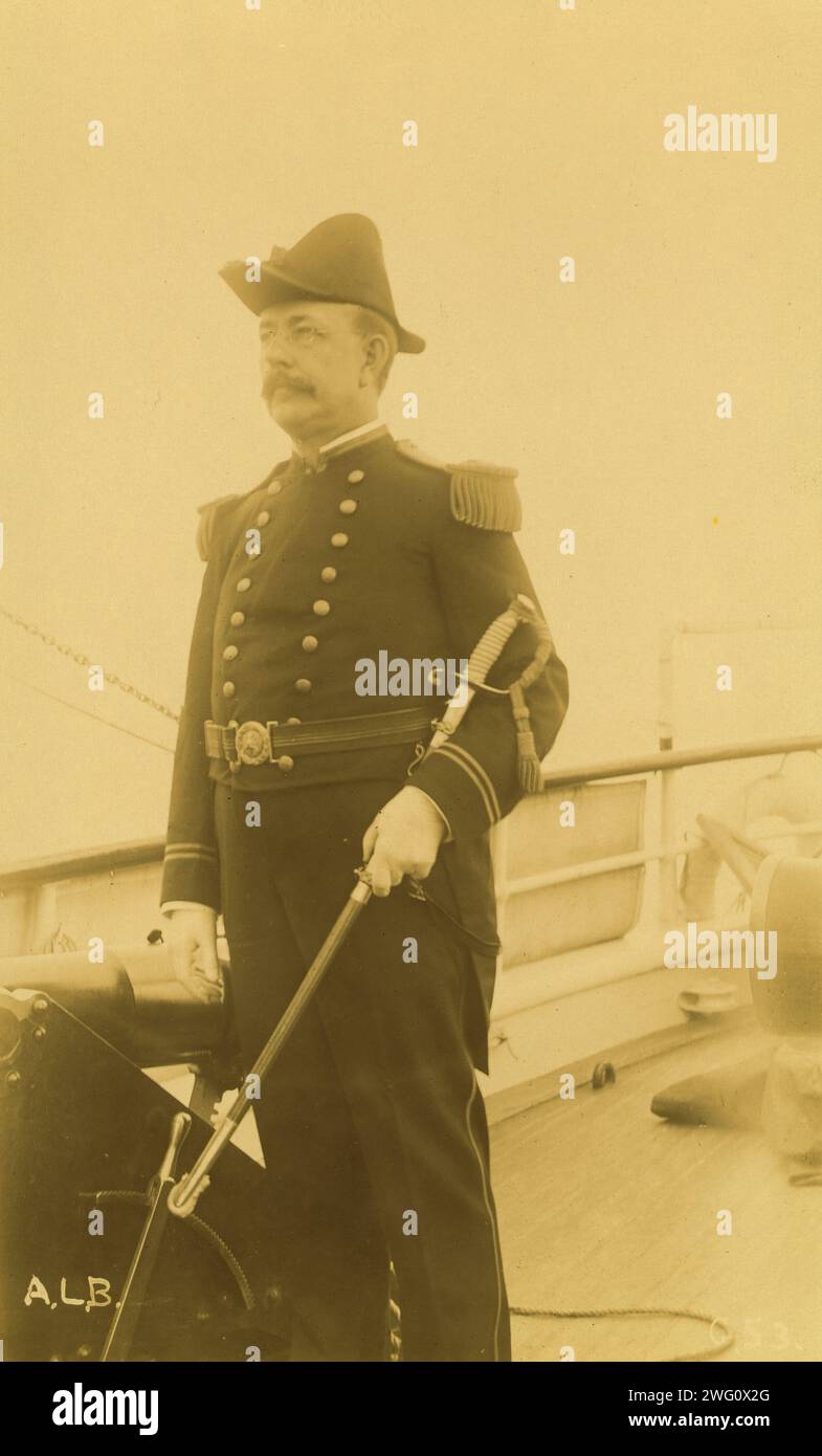 Standing holding weaponry military uniform transportation hi-res stock ...