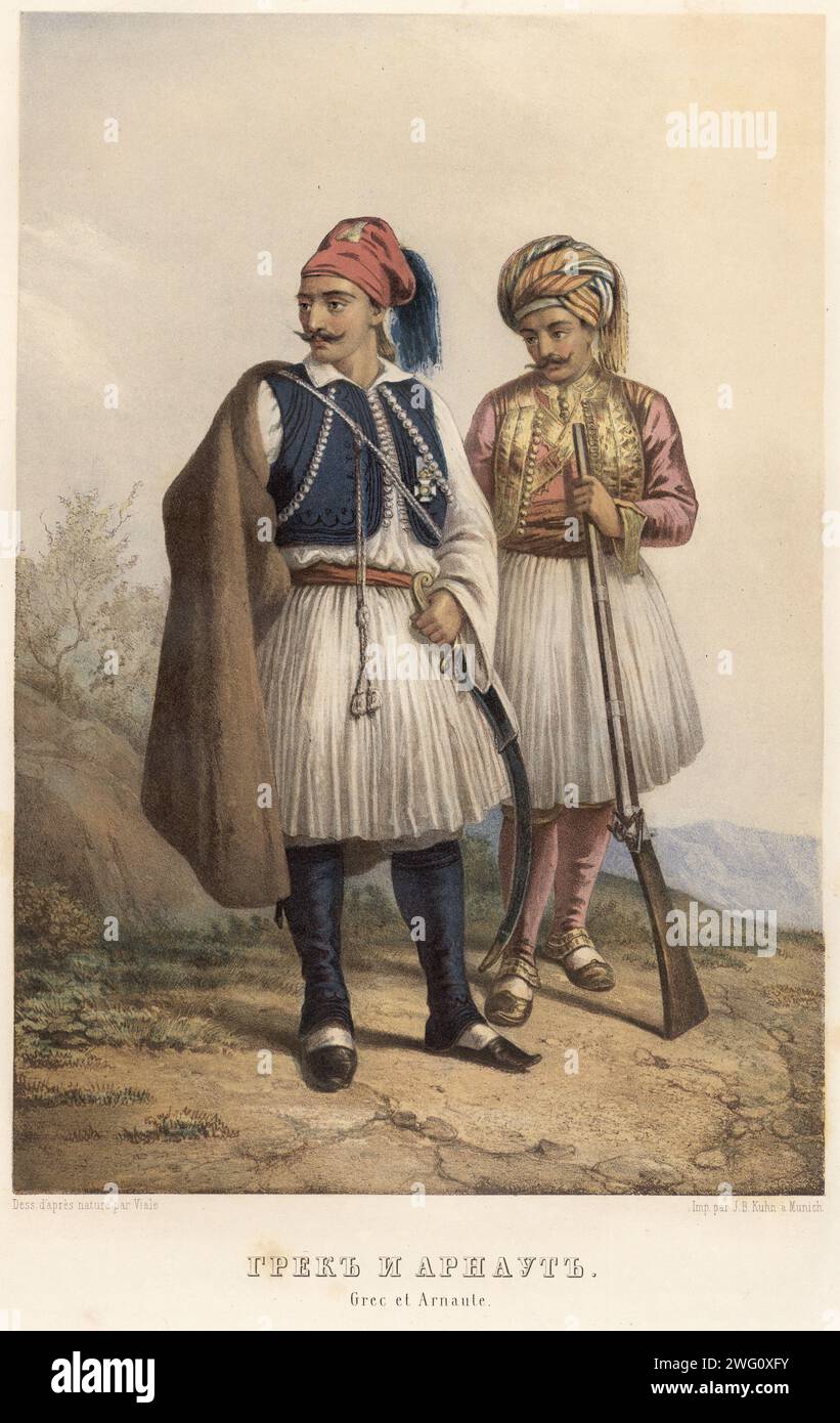 Greek and Arnaut, 1862. Sheet 19 from the album "Description ...