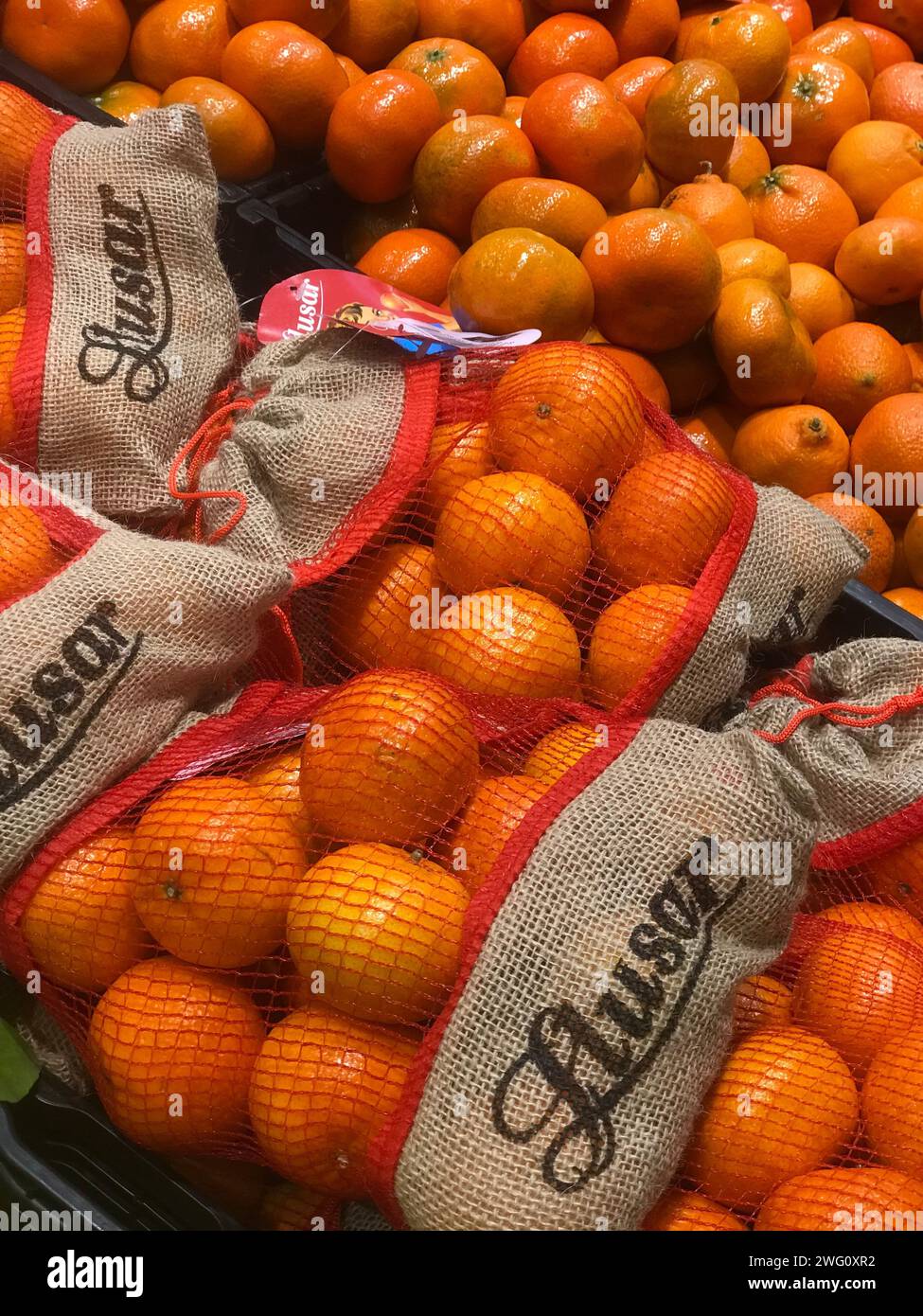 FRANCE, BORDEAUX, February, 2, 2024: Mandarin orange fruits for sale at ...