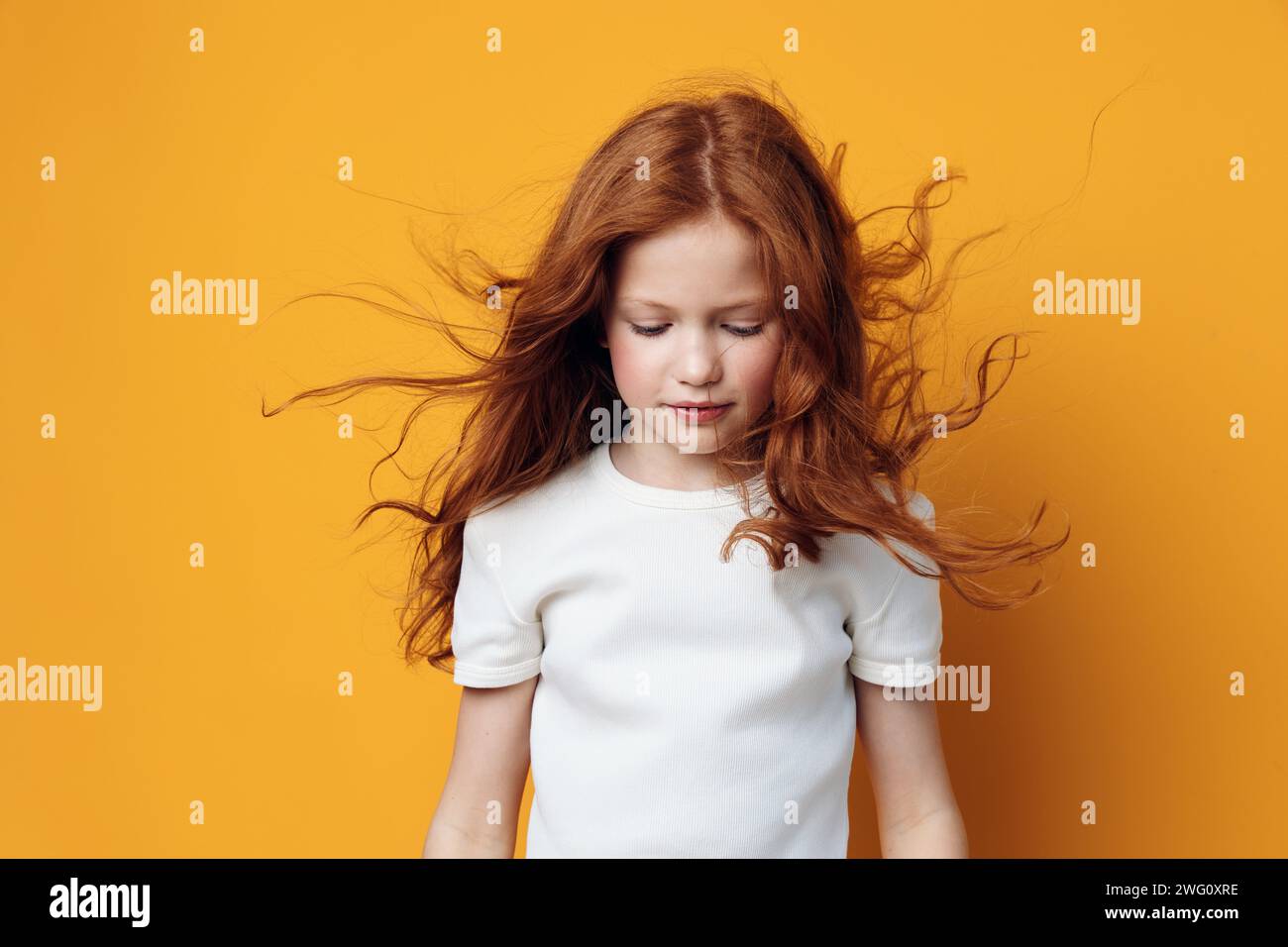 Little child childhood girl face beauty female person cute caucasian ...