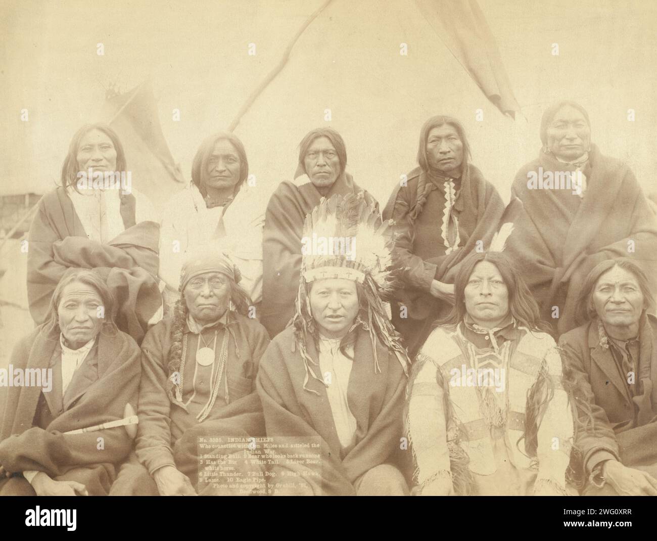 Indian chiefs who counciled with Gen Miles and setteled [sic] the ...