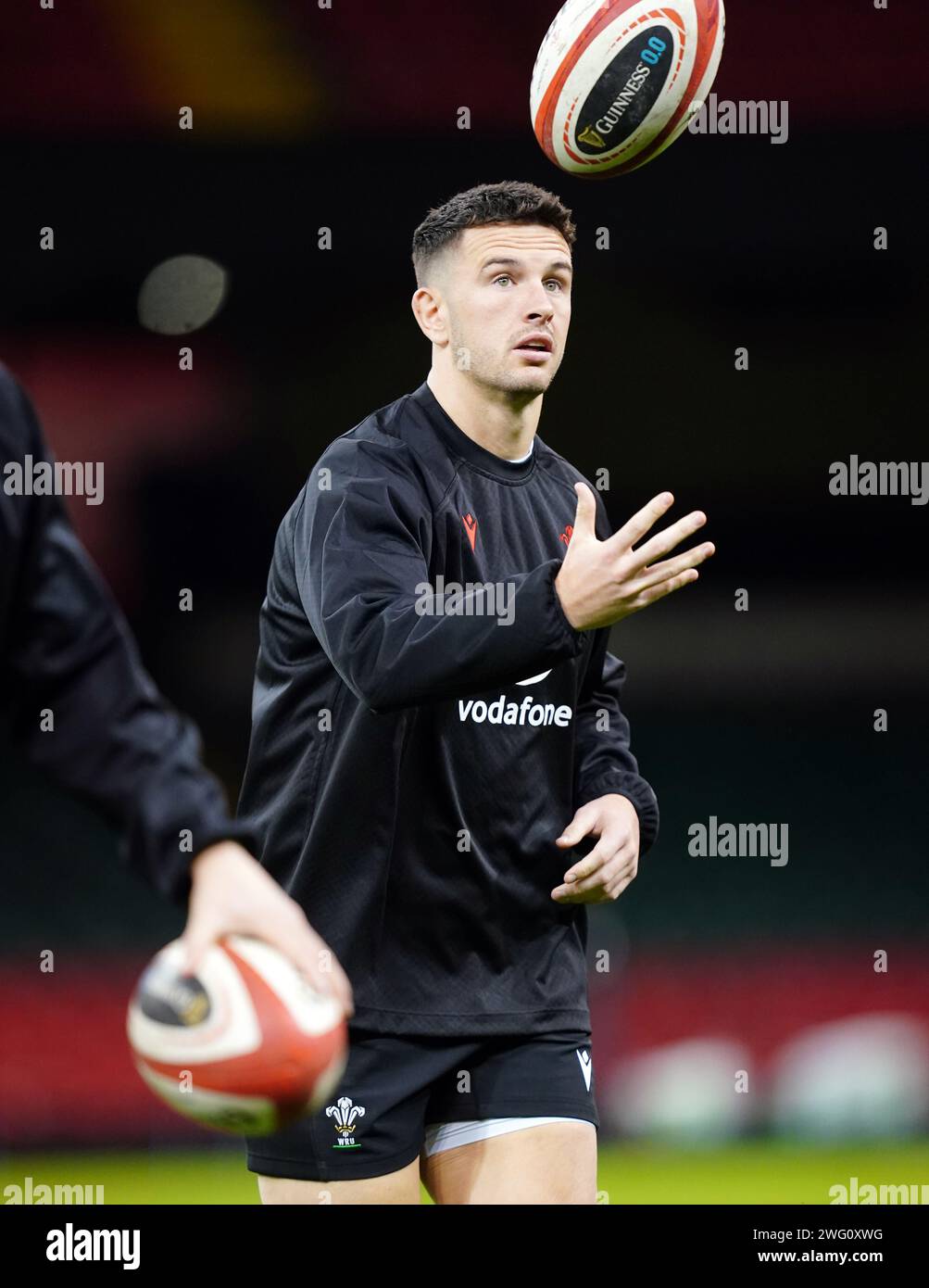 Wales' Owen Watkin during a team run at the Principality Stadium ...