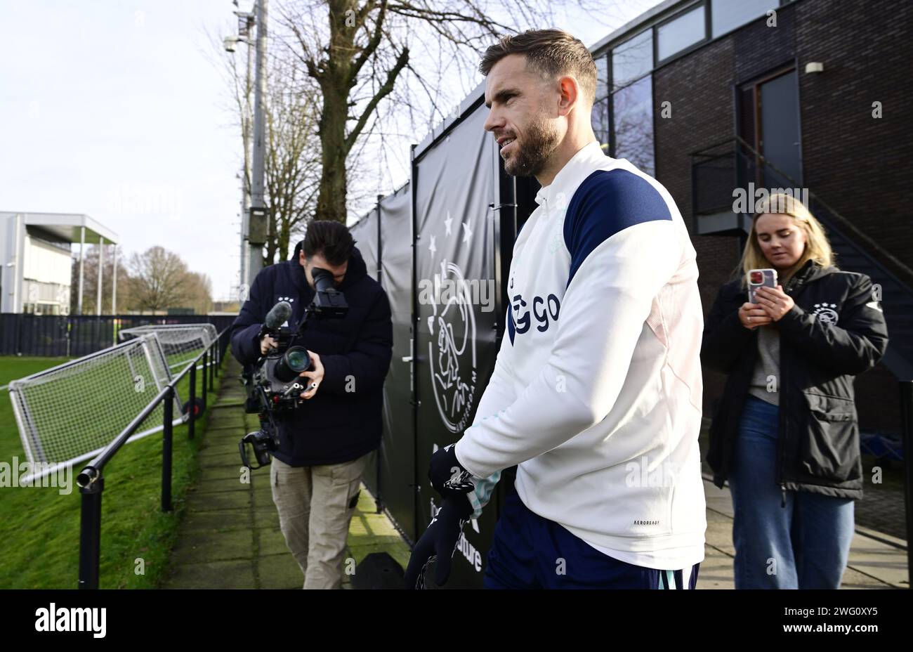 AMSTERDAM -Jordan Henderson of Ajax arrives for Ajax's training at De ...