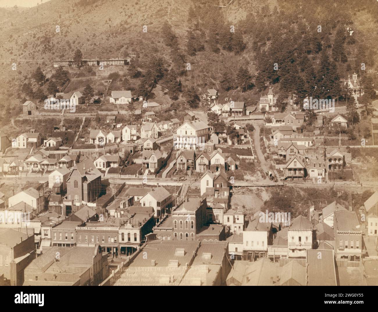 Altitude Part of Deadwood as seen from big flume, showing steps ...