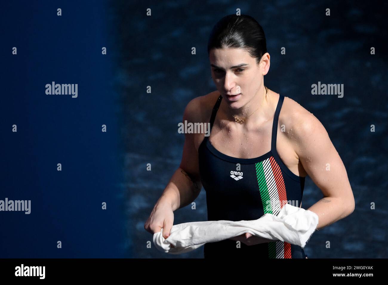 Elena Bertocchi of Italy competes in the diving 1m Springboard Women ...