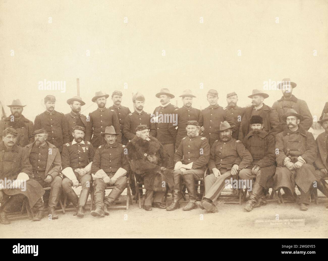 The fighting 7th officers, 1891. Twenty two uniformed military men ...