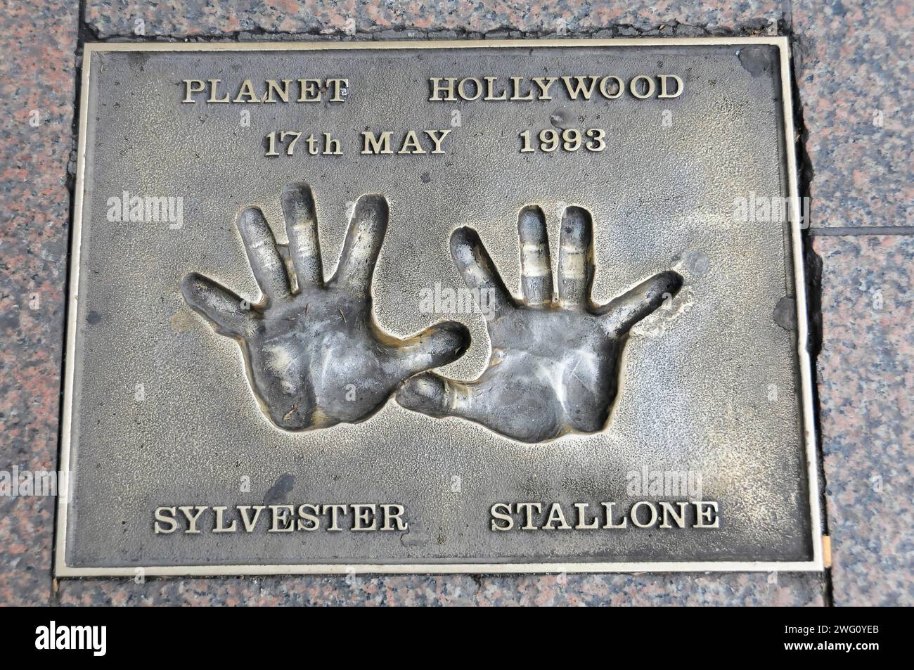 Handprint of Sylvester Stallone, handprint, Leicester Square, London ...