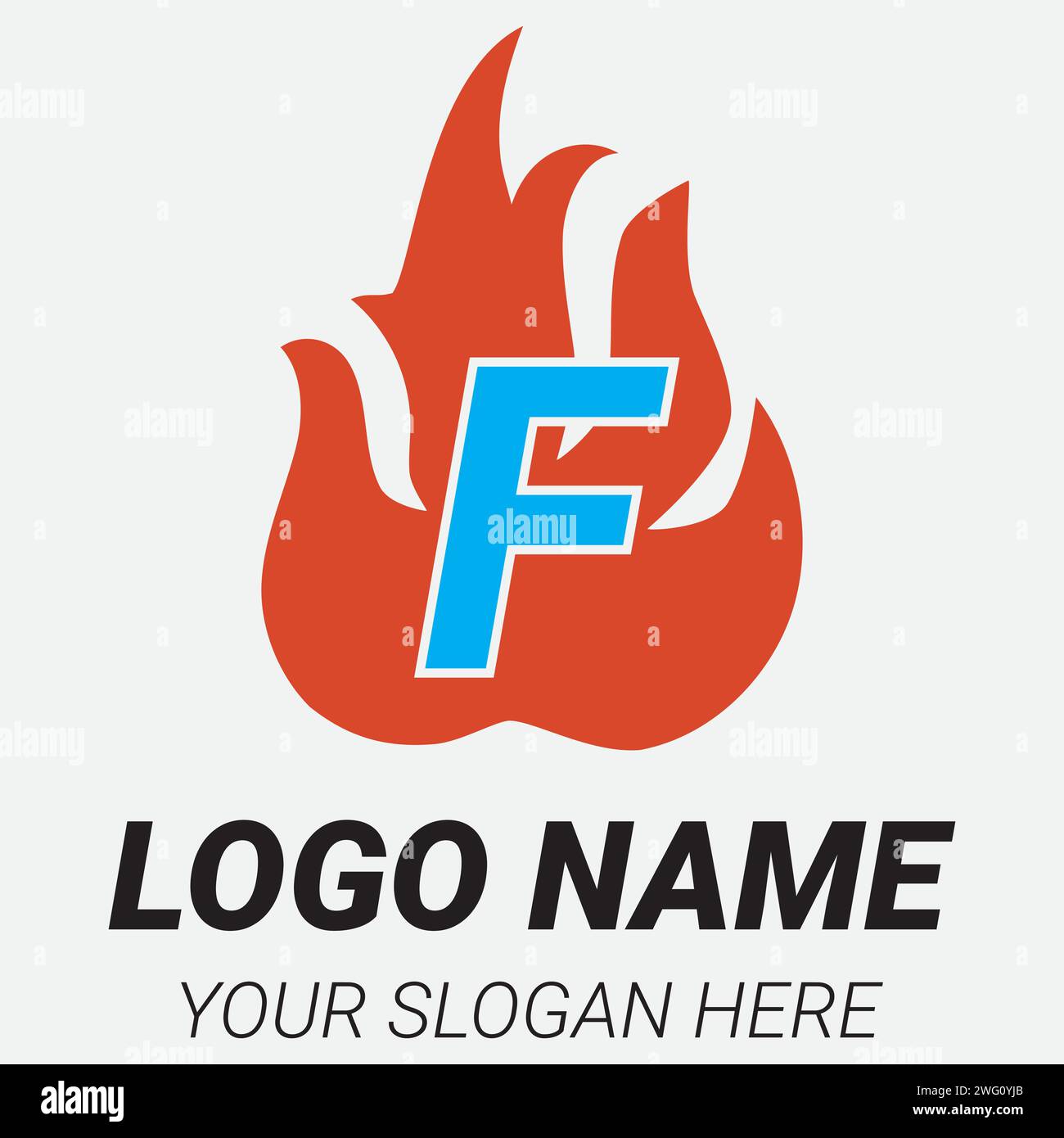 Fire emblem vector logo design illustration Stock Vector Image & Art ...
