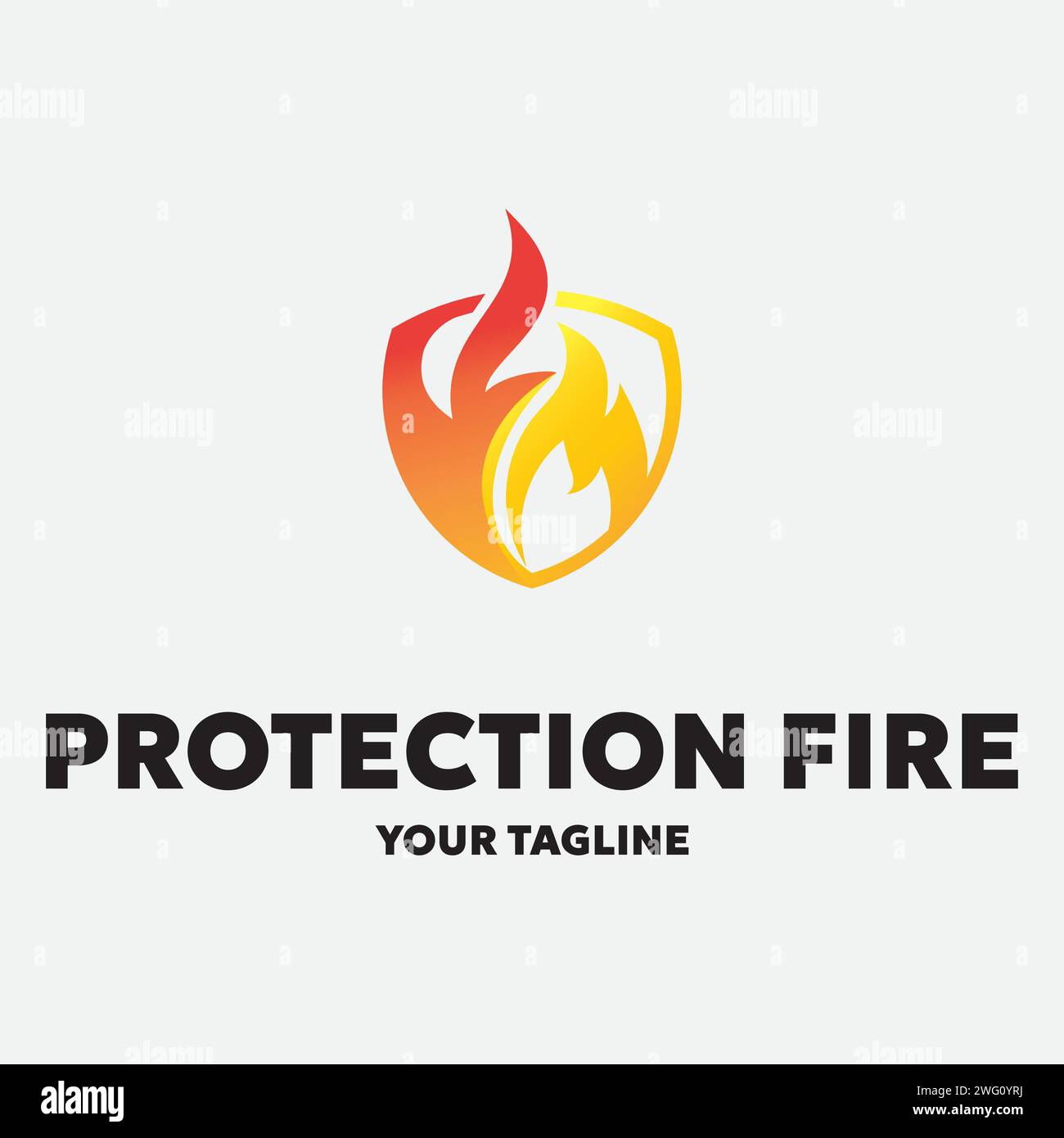Fire emblem vector logo design illustration Stock Vector Image & Art ...
