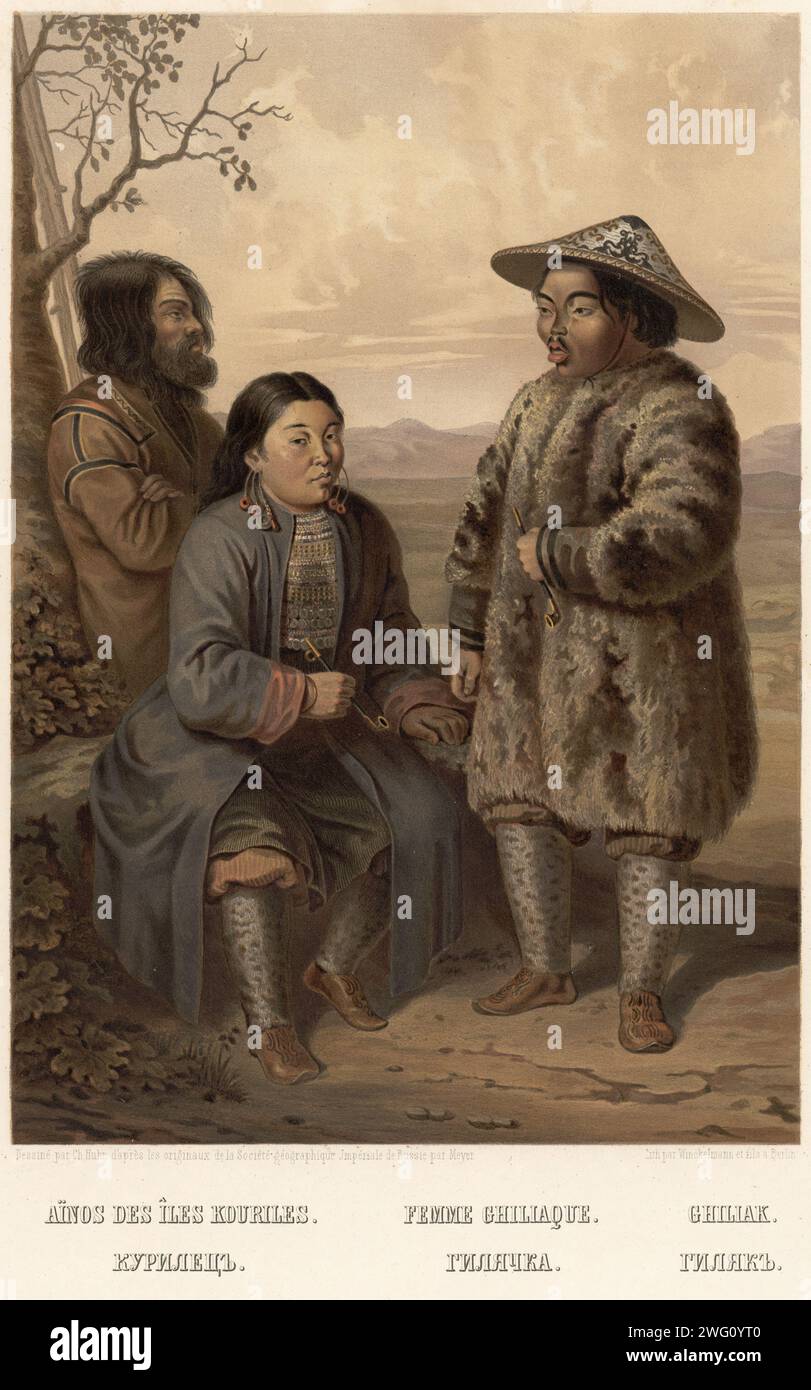 Kurilian. Gilyachka. Gilyak, 1862. Sheet 60 from the album "Description ...