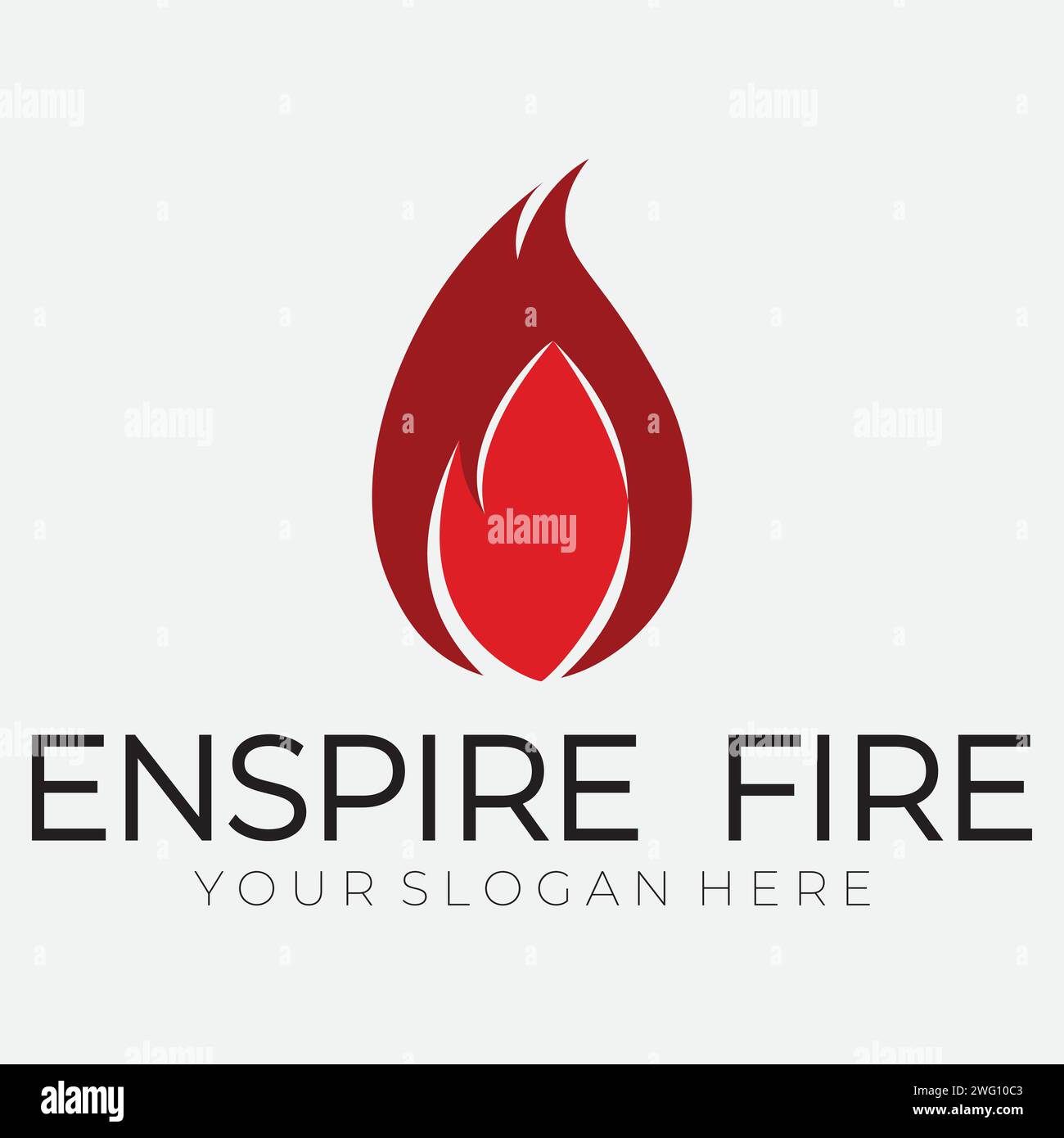 Fire emblem vector logo design illustration Stock Vector Image & Art ...