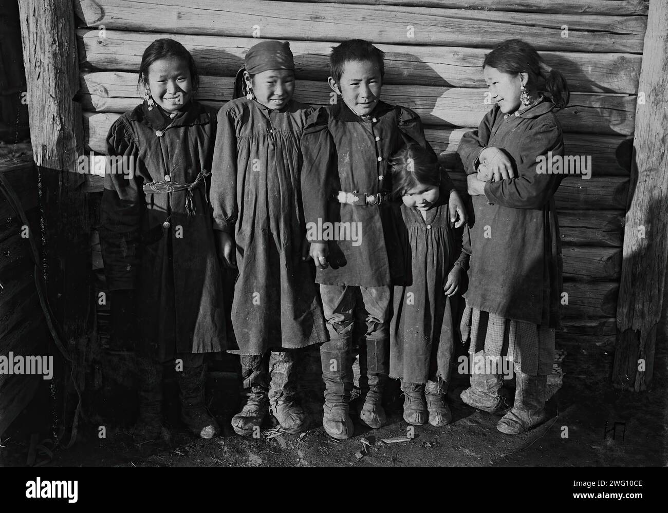 Buryat children, late 19th cent - early 20th cent. The album "Peoples ...