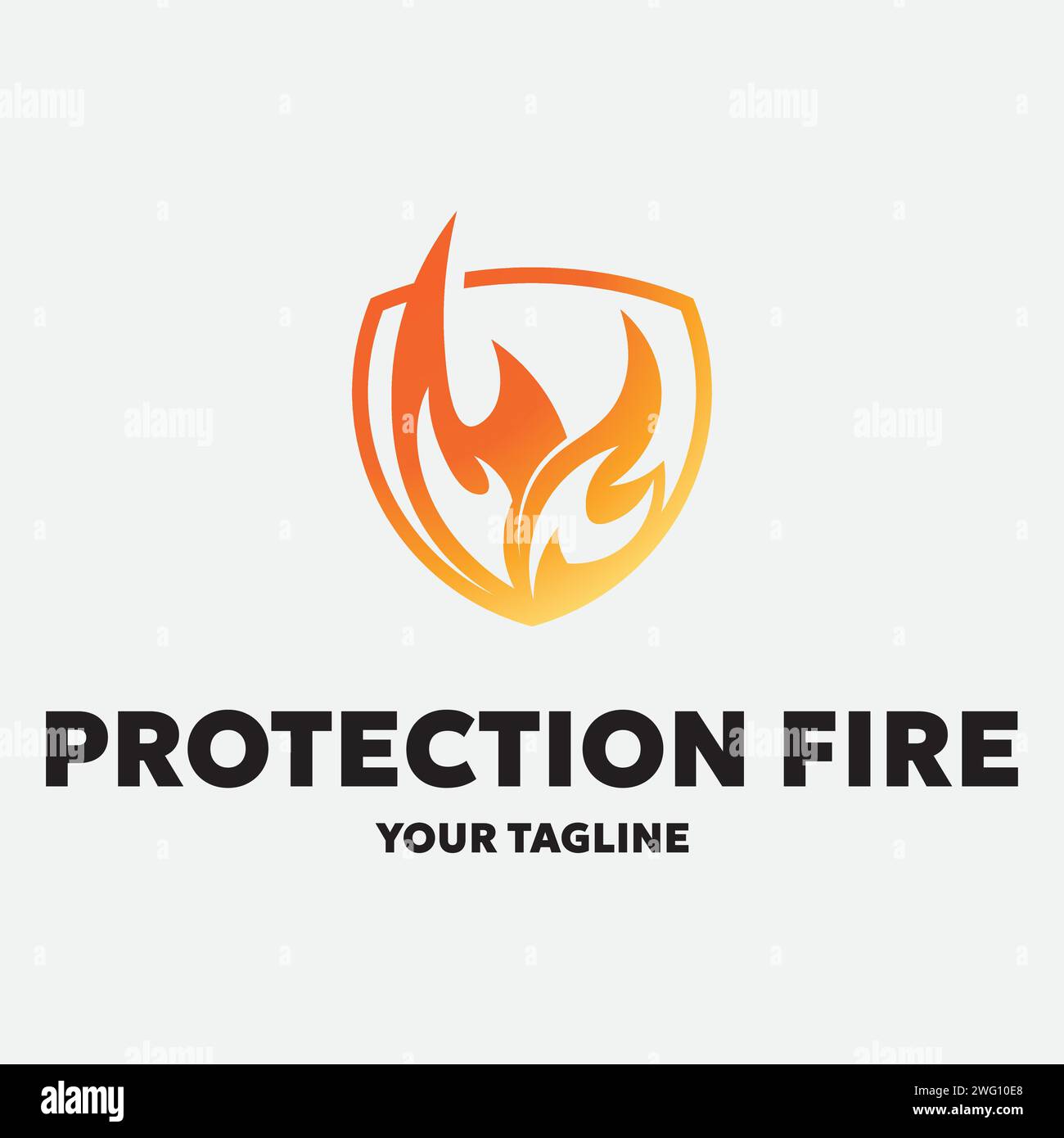Fire emblem vector logo design illustration Stock Vector Image & Art ...
