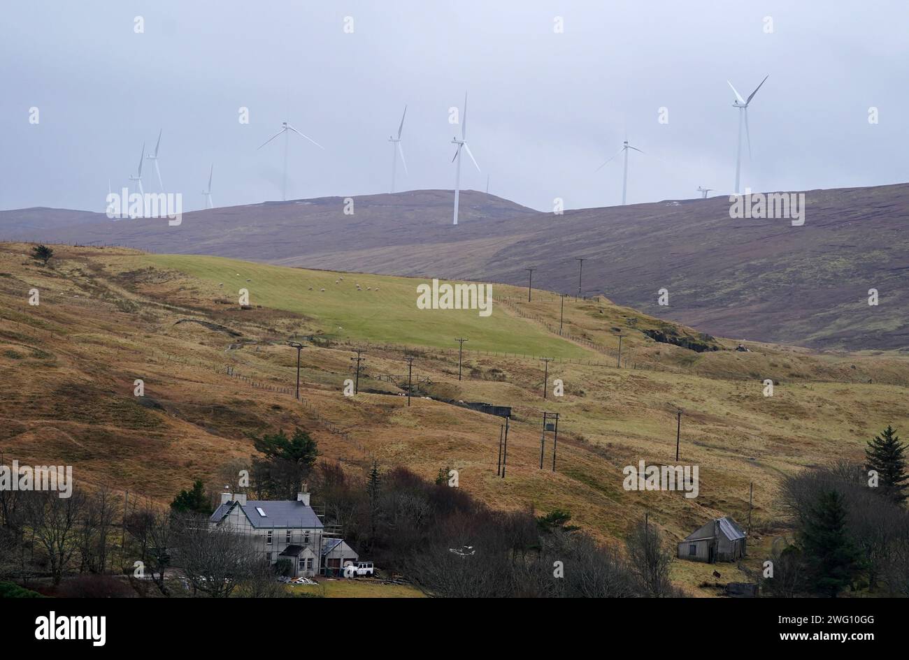 A general view of the Viking windfarm SSE Renewables at Voe in Shetland ...