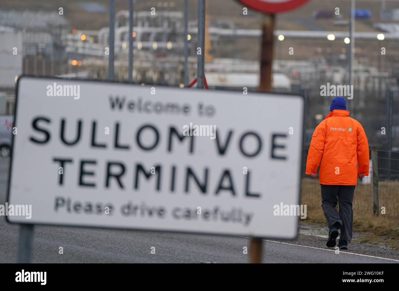 A general view of Sullom Voe Terminal in Shetland. Picture date ...