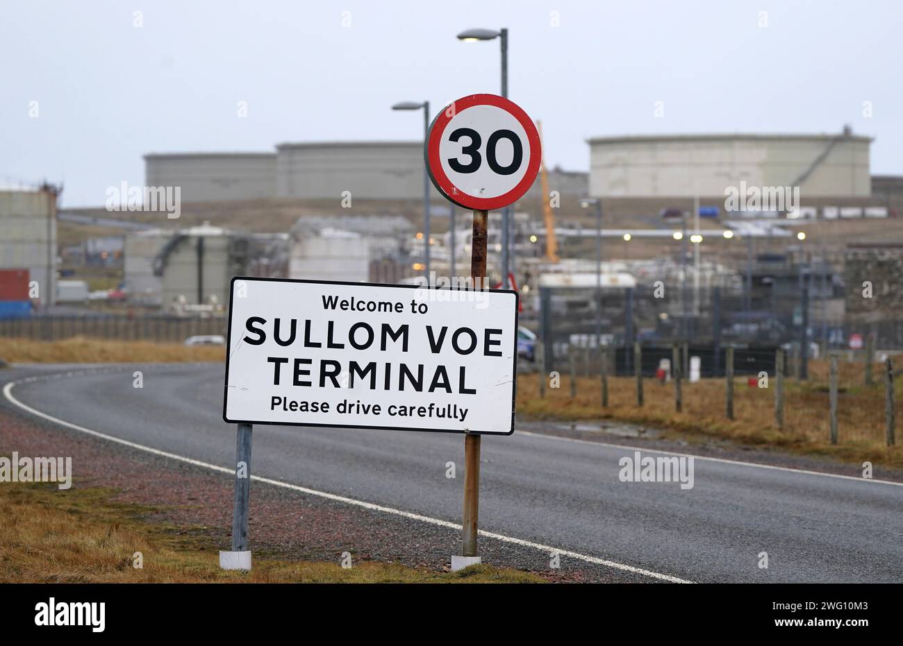 A general view of Sullom Voe Terminal in Shetland. Picture date ...