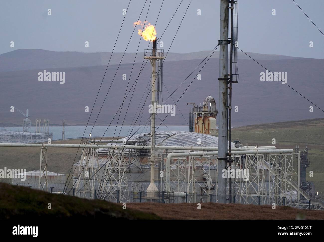 A general view of Sullom Voe Terminal in Shetland. Picture date ...