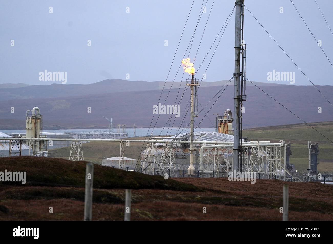 A general view of Sullom Voe Terminal in Shetland. Picture date ...