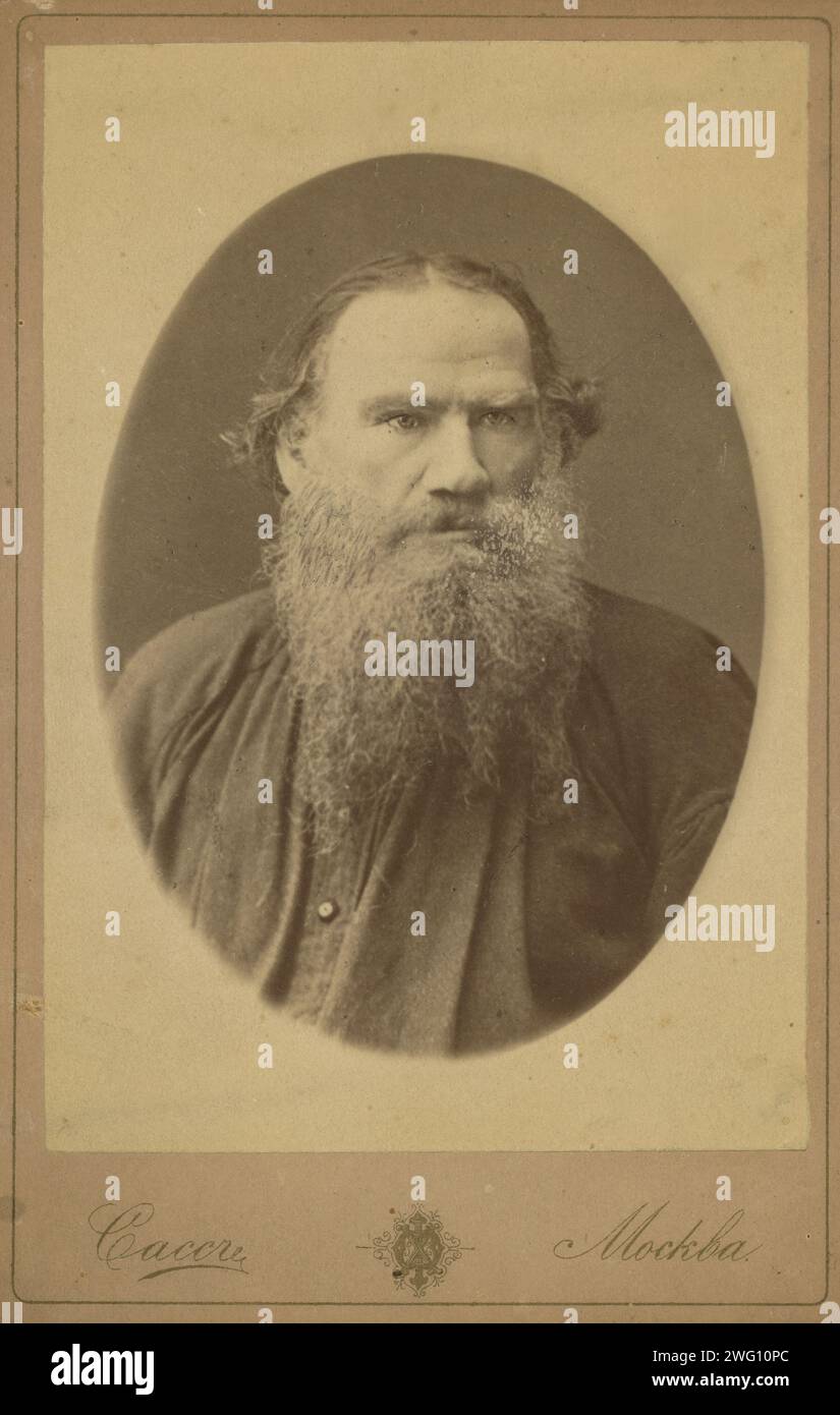 Count Leo Tolstoy, half-length portrait, facing right, between 1880 and ...