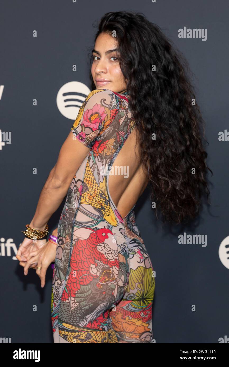 Los Angeles, USA. 01st Feb, 2024. Jessie Reyez attends the arrivals of Spotify's 2024 Best New ...