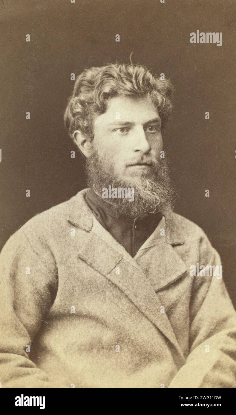 Half-length portrait of a man, dressed in convict clothing, facing ...