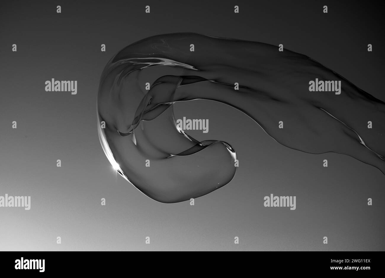 Flying soap bubbles on sky blue background Stock Photo - Alamy