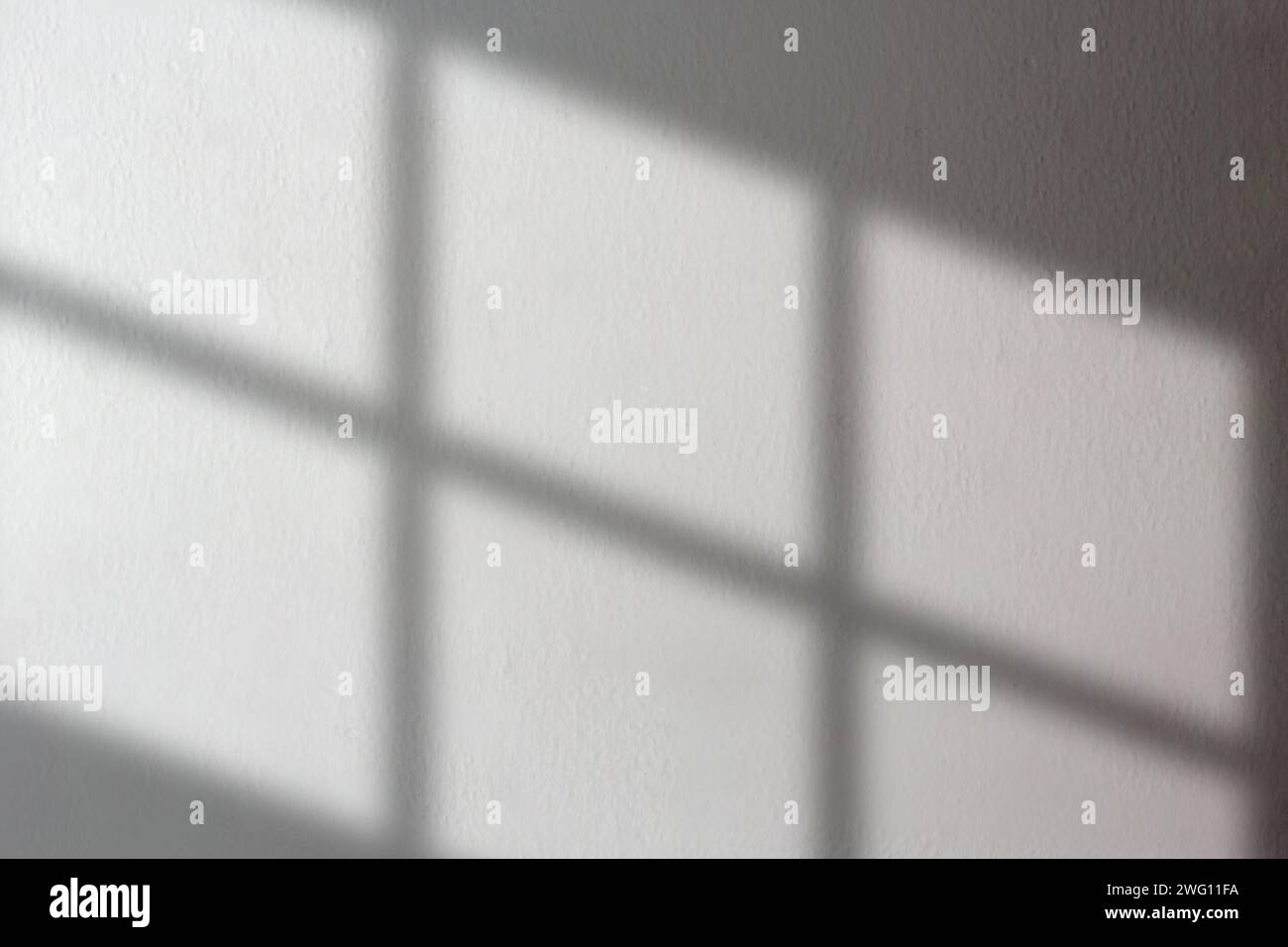 Organic drop window shadow on white concrete wall. Overlay effect for ...