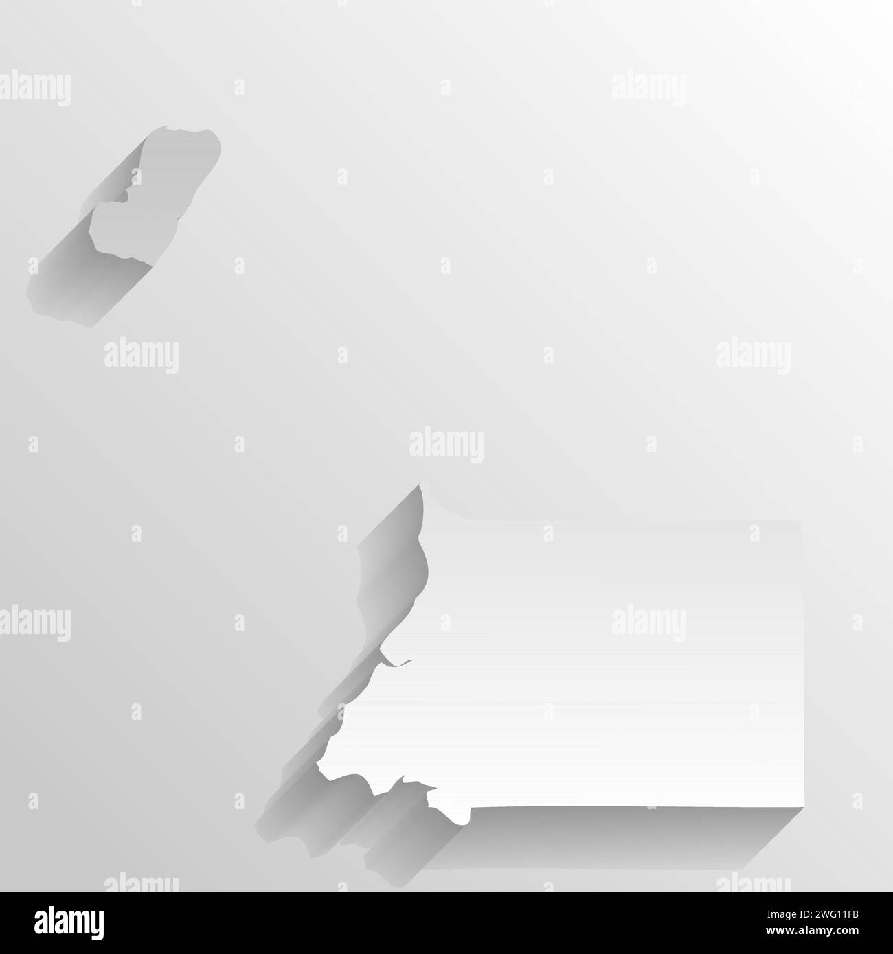 Equatorial Guinea Country Silhouette High Detailed Map White Country