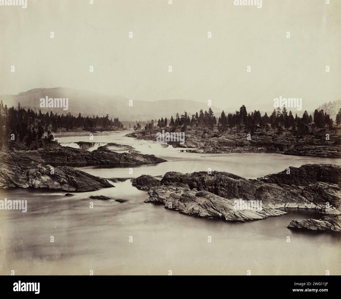 Part of the Kettle Falls of the Columbia River, 1860, 1860. Showing ...