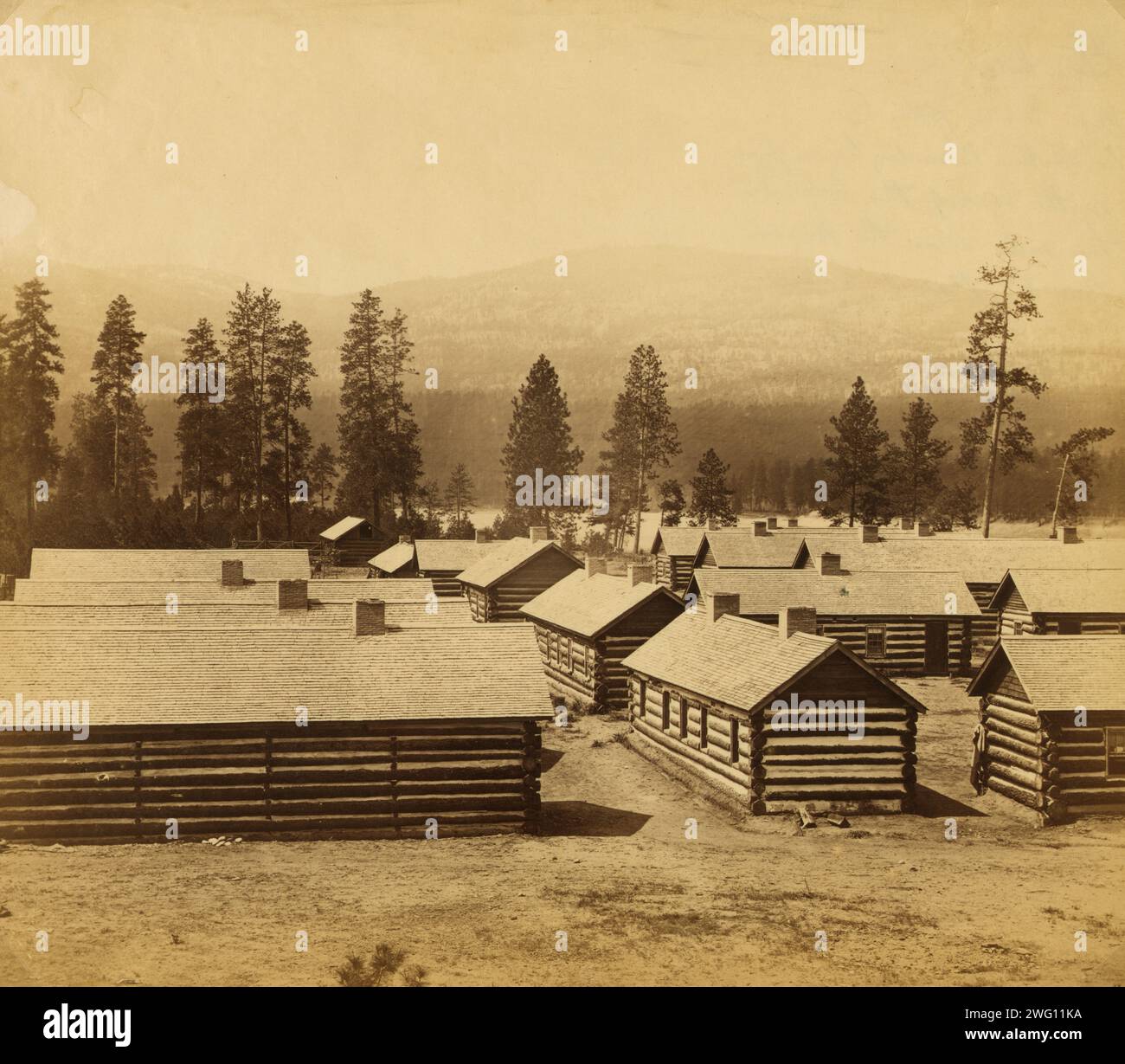 No 2, log huts, winter quarters of the Br N Am Boundary Commission on ...
