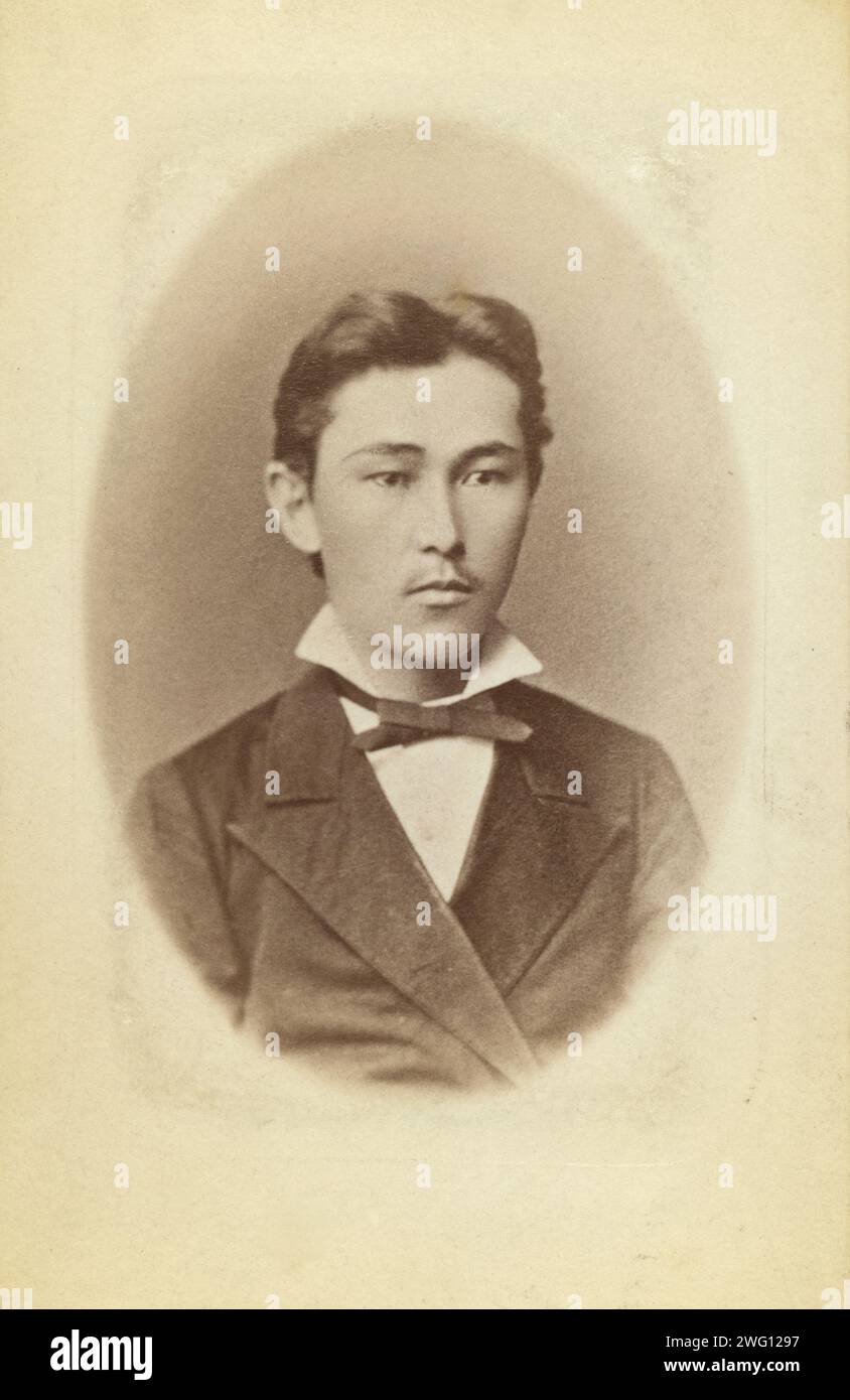 Half-length portrait of a young man, facing slightly right, between ...