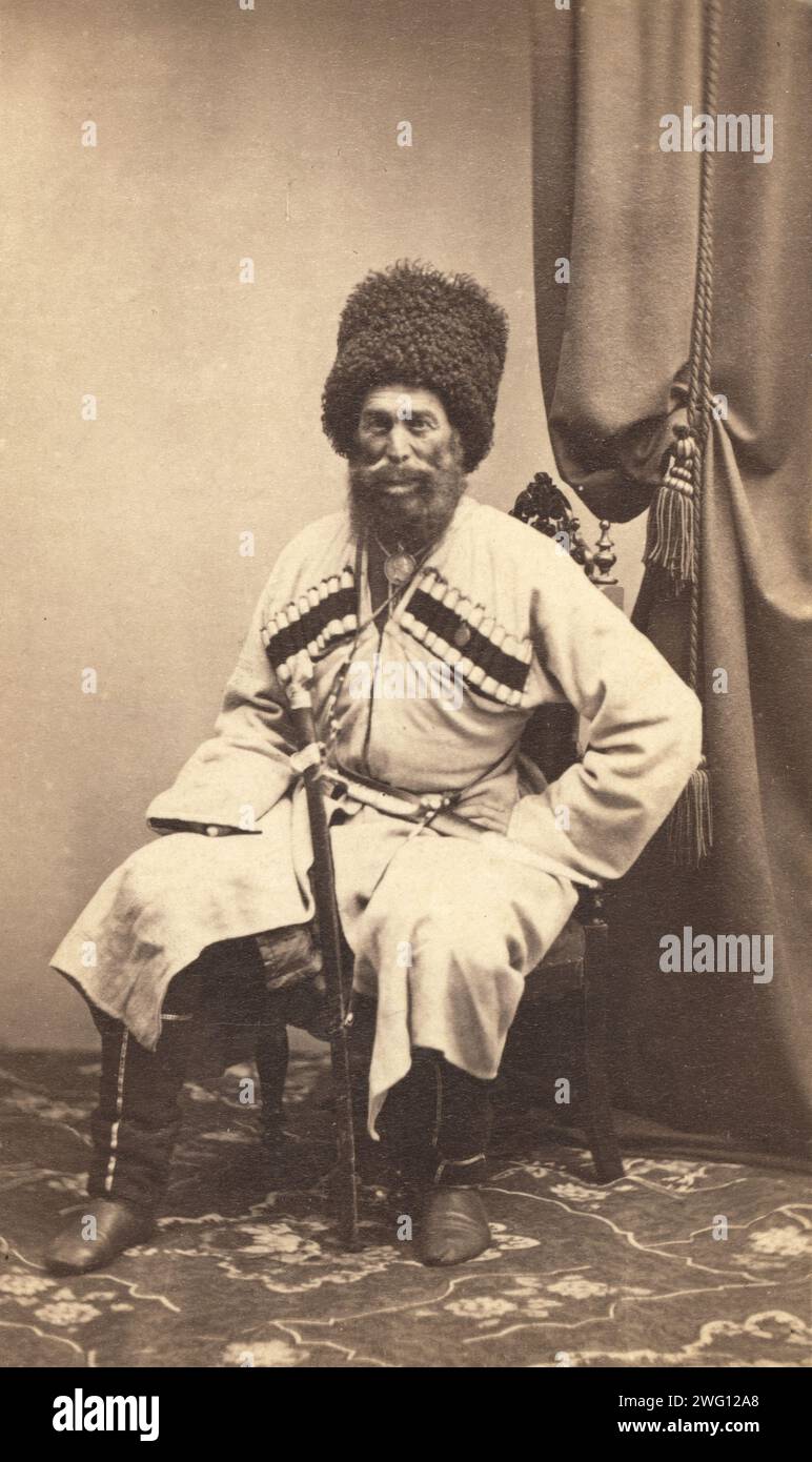 Full-length portrait of Transcaucasian man, seated, facing front ...