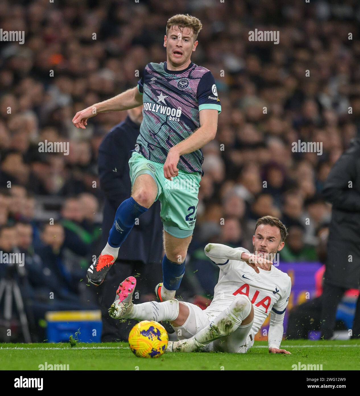 London, UK. 31st Jan, 2024. 31 Jan 2024 - Tottenham Hotspur v Brentford ...