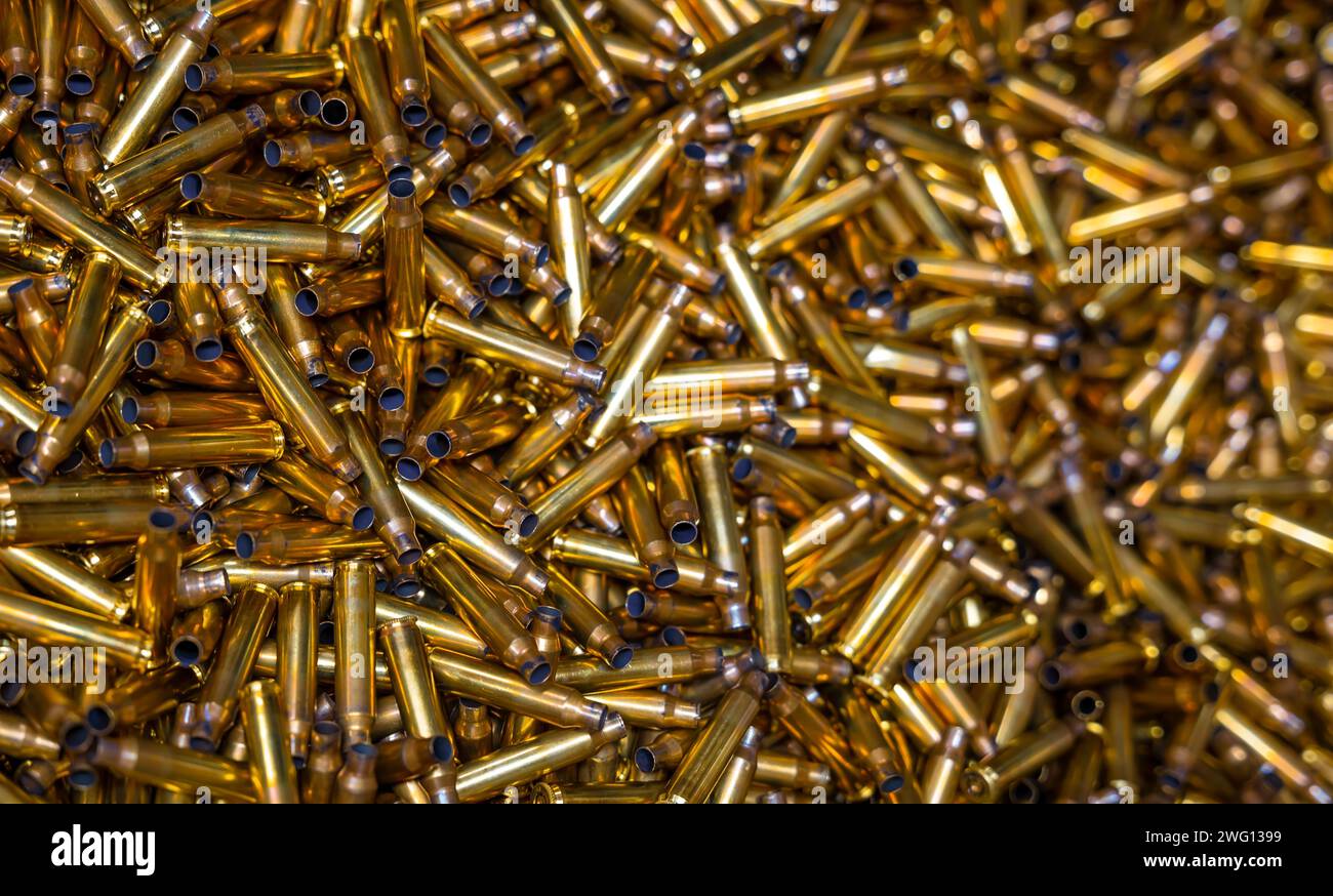 Large Group of Empty Bullets in Switzerland Stock Photo - Alamy
