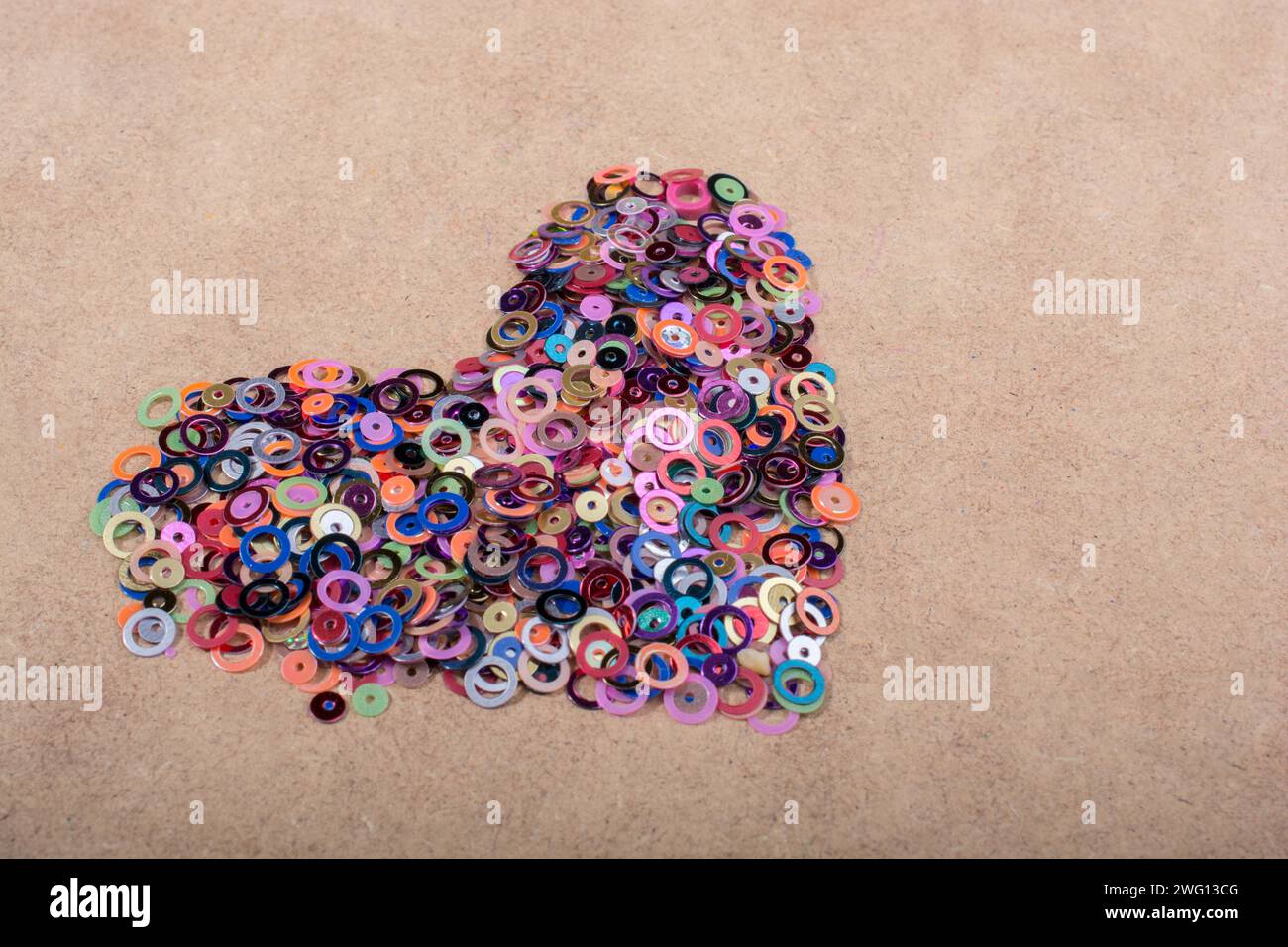 Colorful decorative objects in the shape of a heart Stock Photo - Alamy