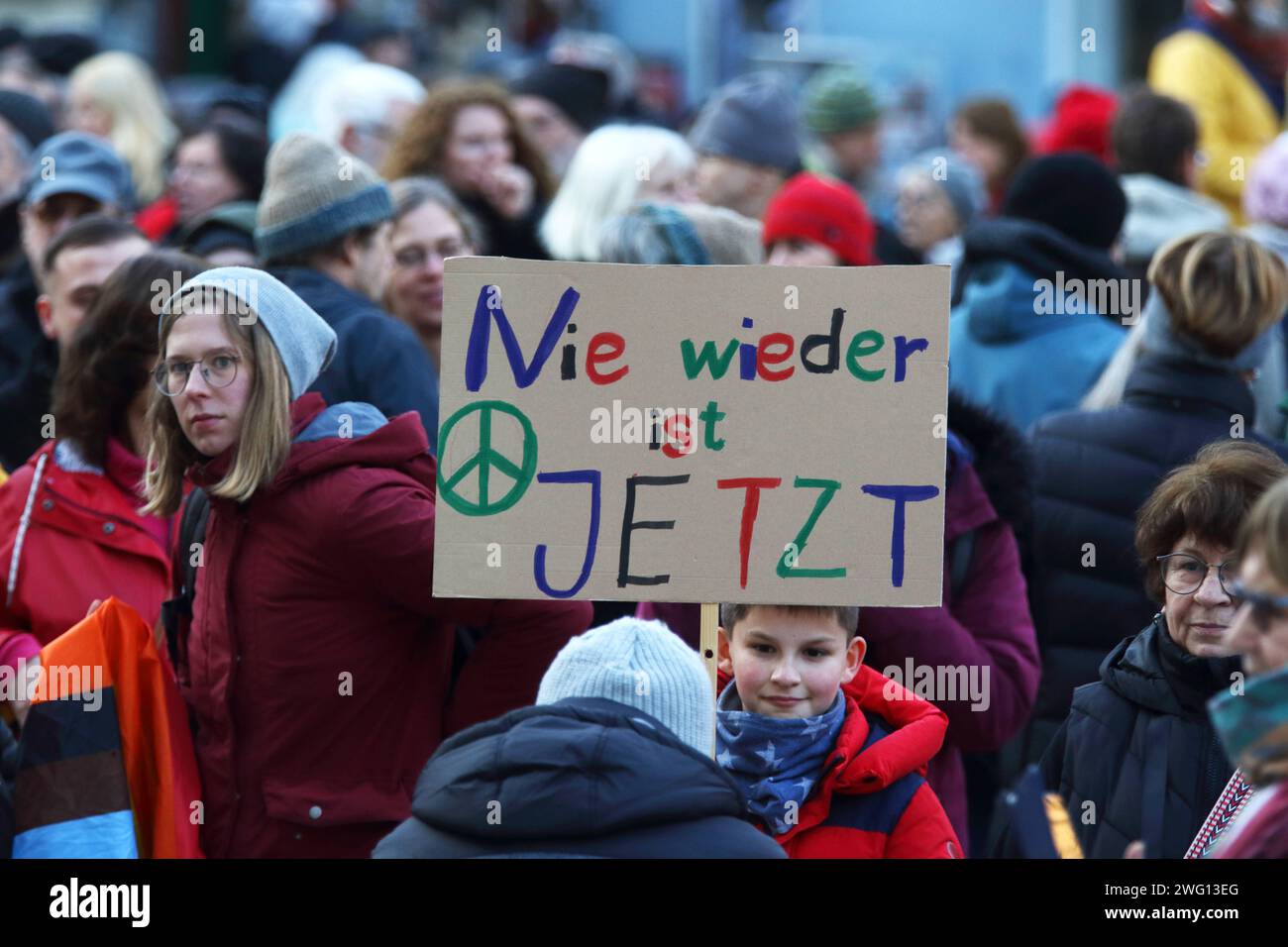 Demo gegen Hass und Hetze - Kundgebung gegen die AfD und Rechtsextremismus - GER, Germany ...
