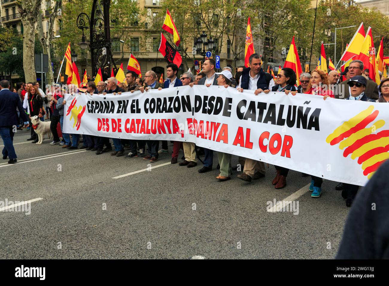 Many spanish flags hi-res stock photography and images - Alamy