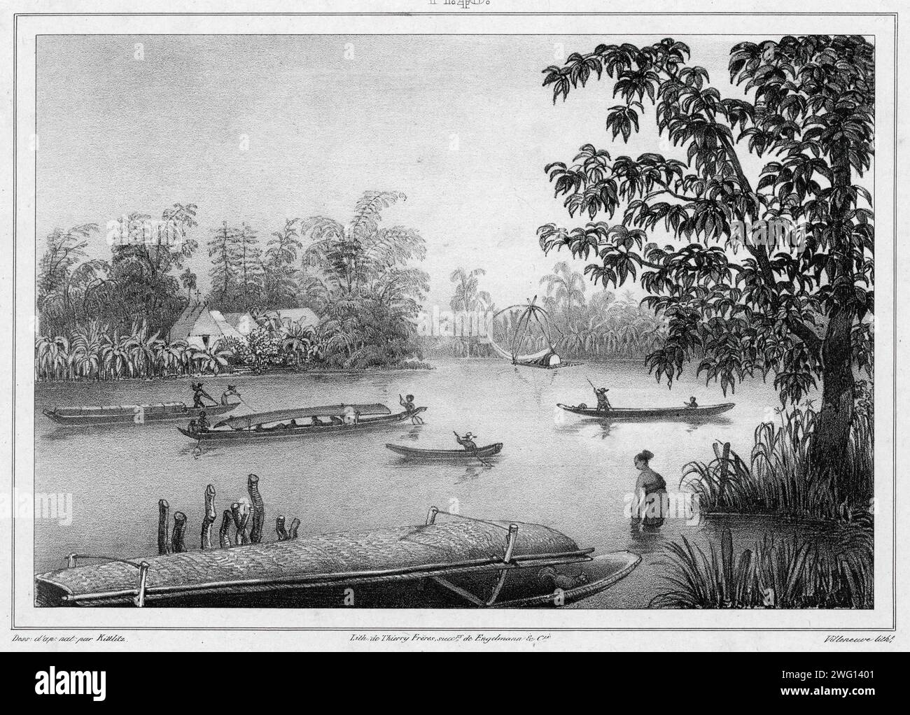 View of the Pasig River in Luzon Island, Philippine Islands, 19th ...