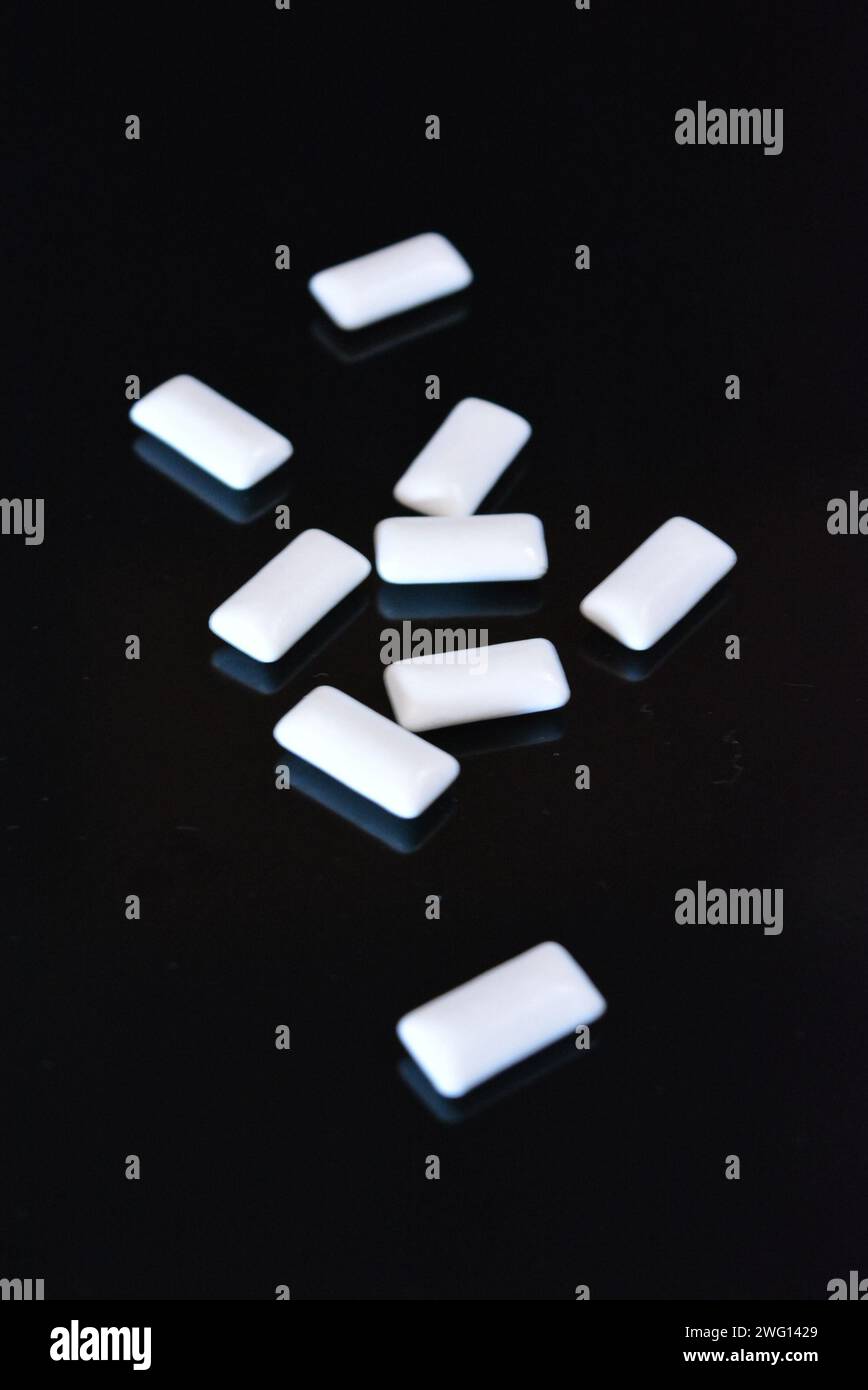 Food, personal care products, product, chewing gum, white chewing ...
