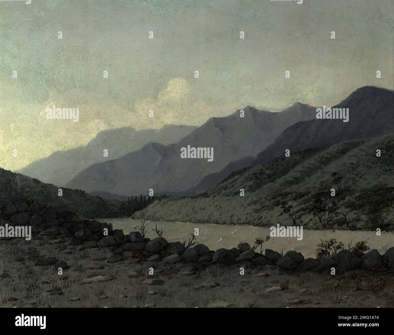 Mountain Landscape. Altai, 1850-1899. From a collection of paintings ...