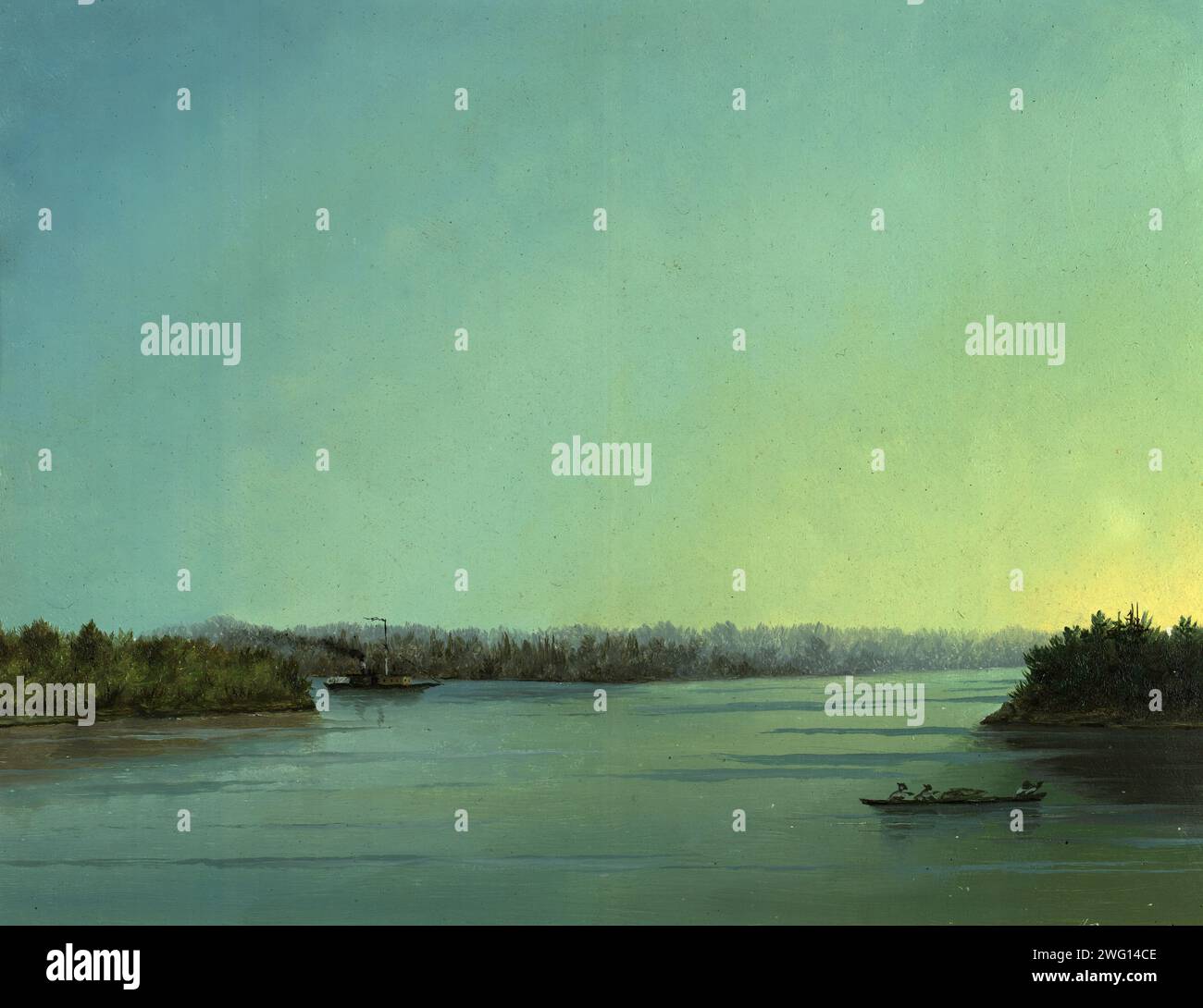 Mouth of the River Tomi, to the Right Towards the East - Ob', 1883 ...